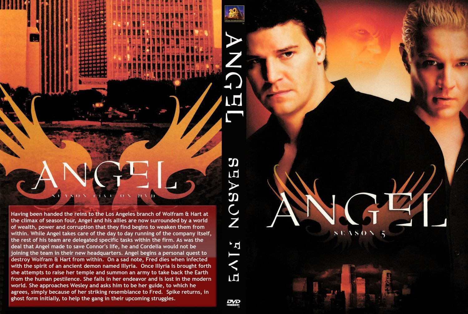Angel Season 1 2 3 4 5 Front SLIM s 4 | DVD Covers | Cover Century ...