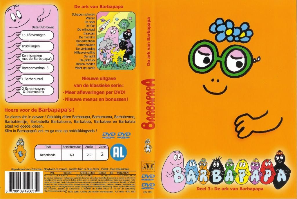 Barbapapa Vol. 03 De Ark Van Barbapapa DVD NL | DVD Covers | Cover ...