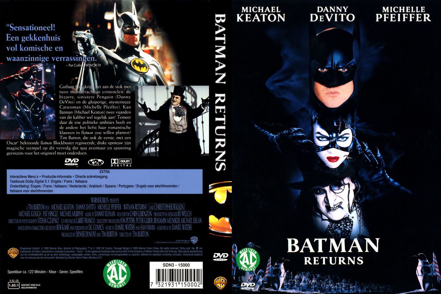 Batman Returns DVD NL | DVD Covers | Cover Century | Over 1.000.000 ...