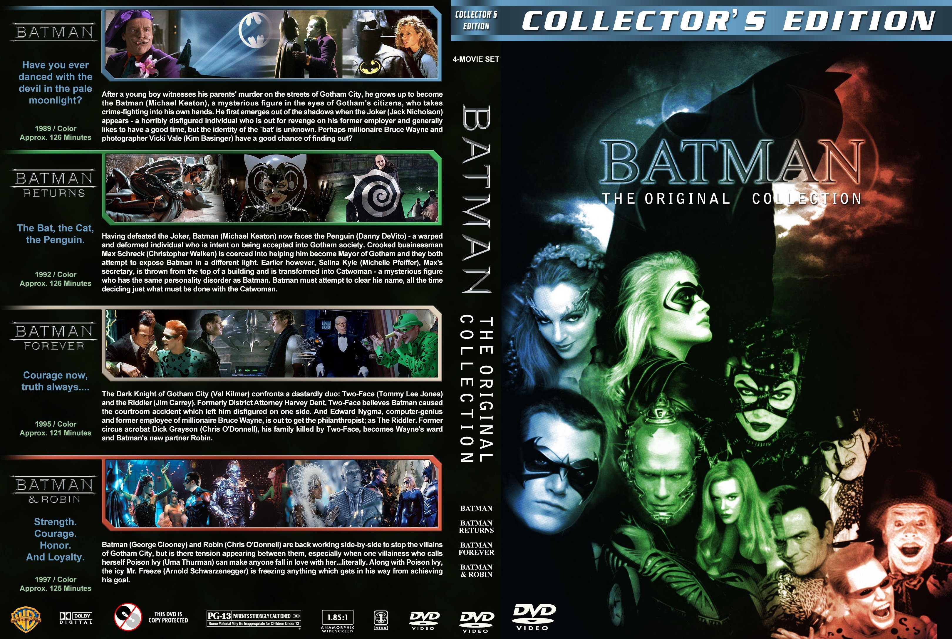 Batman The Original Collection 1989 1997 R1 Covers | DVD Covers | Cover ...