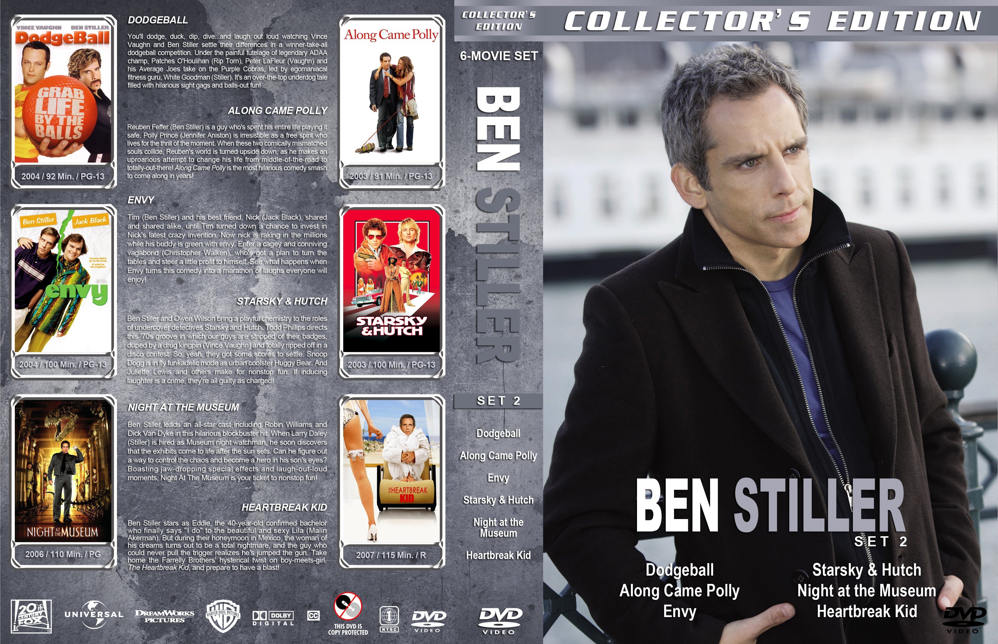 Ben Stiller Collection Set 2 2004 2007 R1 Covers | DVD Covers | Cover ...