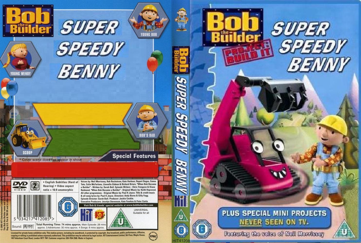 Bob The Builder Super Speedy Benny DVD US CUSTOM | DVD Covers | Cover ...