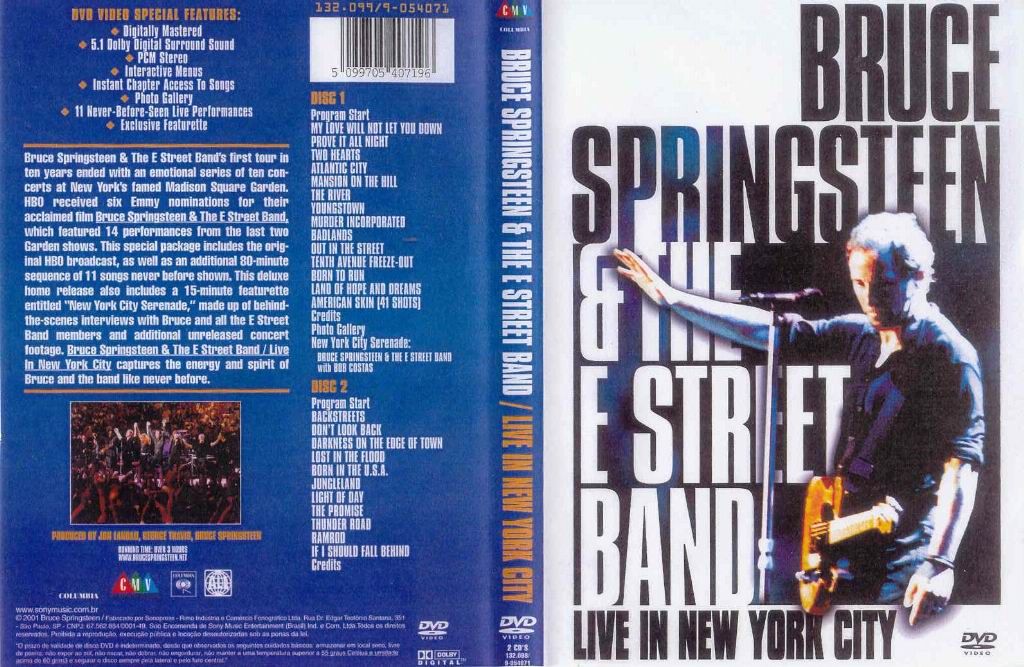 Bruce Springsteen Live In New York City DVD US | DVD Covers | Cover ...