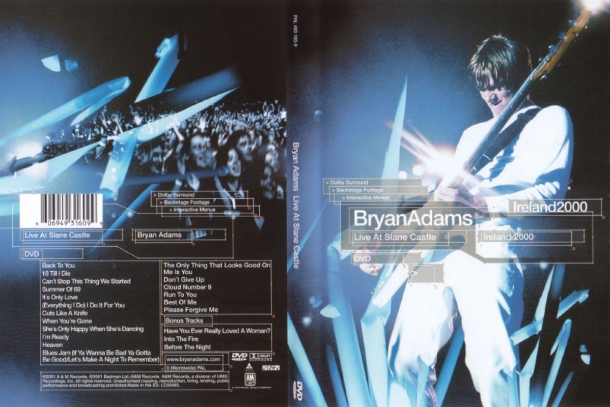 Bryan Adams Live At Slane Castle FRONT MISC DVD | DVD Covers | Cover ...