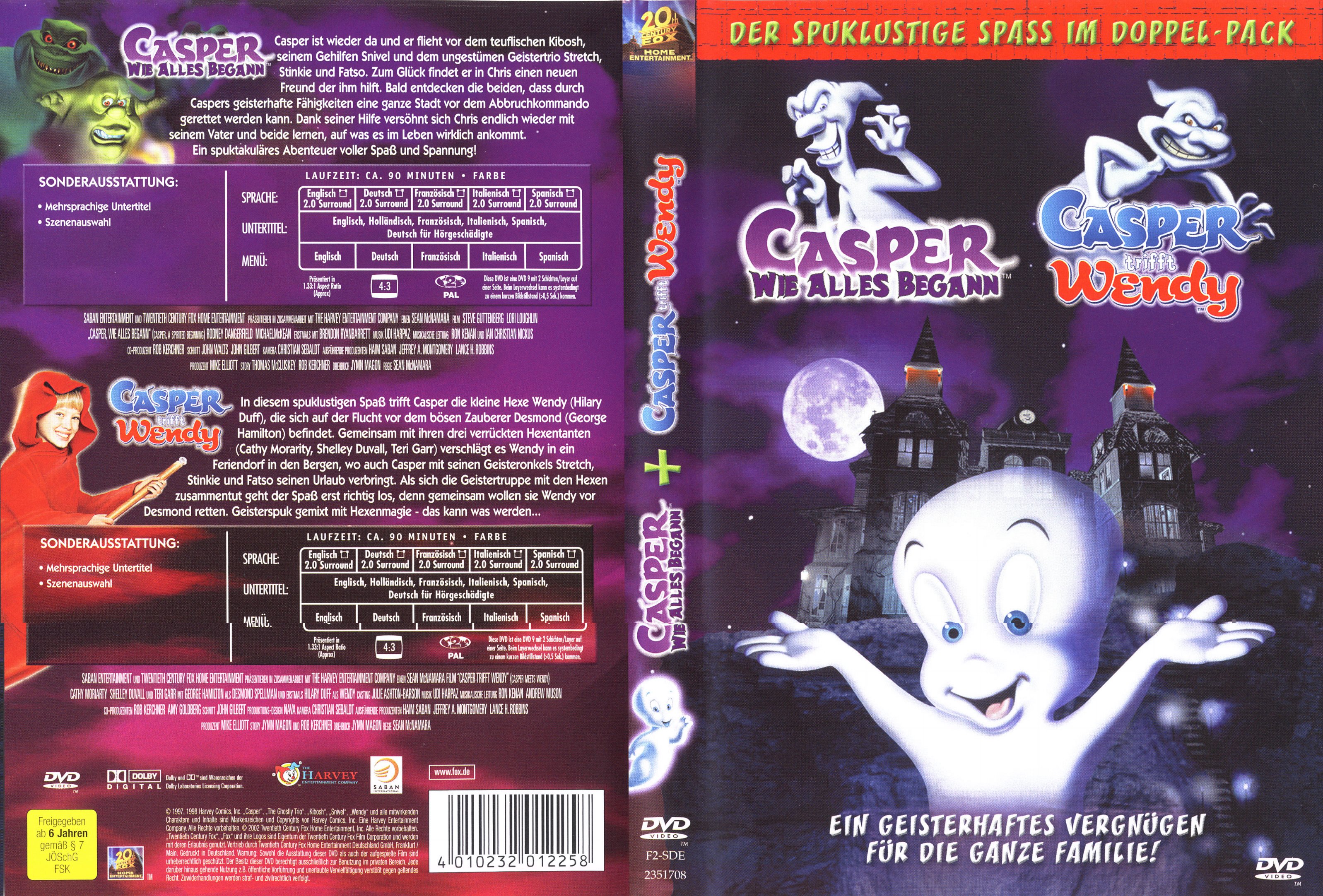 Casper Wie alles begann Casper trifft Wendy 1995 1998 | DVD Covers | Cover Century | Over 1.000. ...