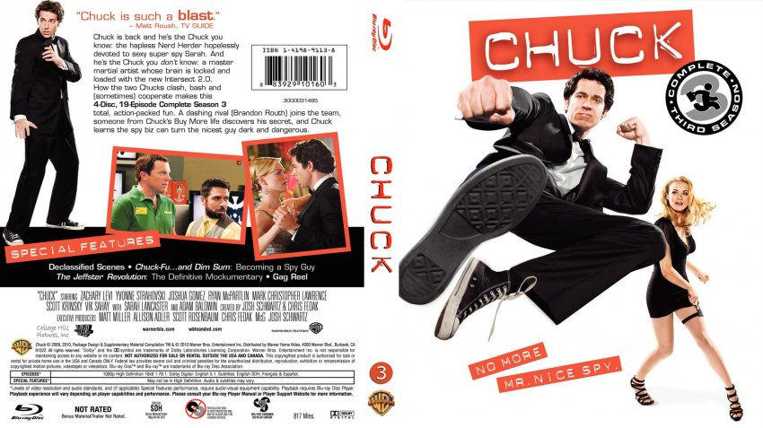Chuck Season 3 English Custom Bluray f | DVD Covers | Cover Century ...