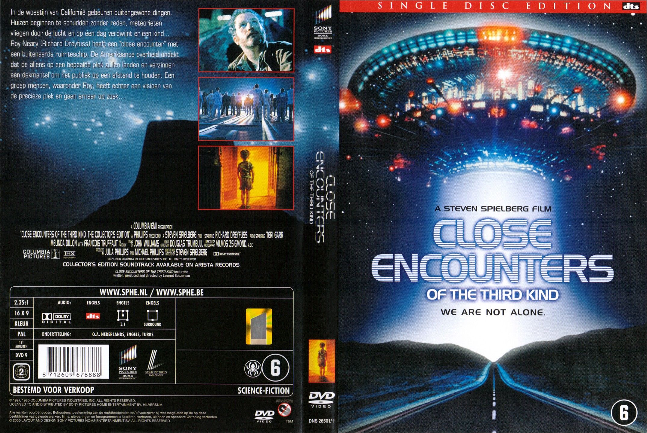 Close Encounters Of The Third Kind 1 Disc DVD NL | DVD Covers | Cover ...