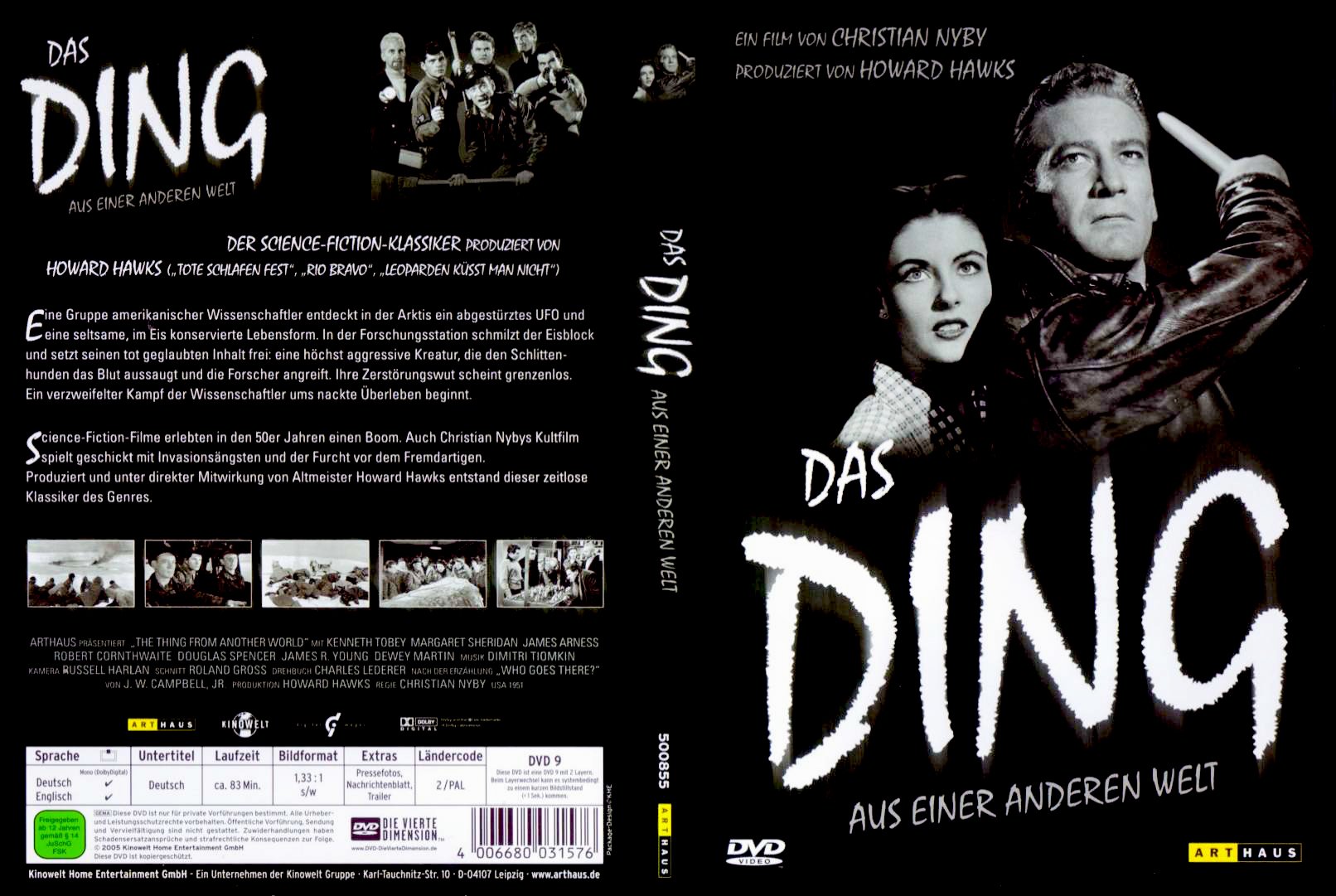 Das Ding aus einer anderen Welt 1951 | DVD Covers | Cover Century ...