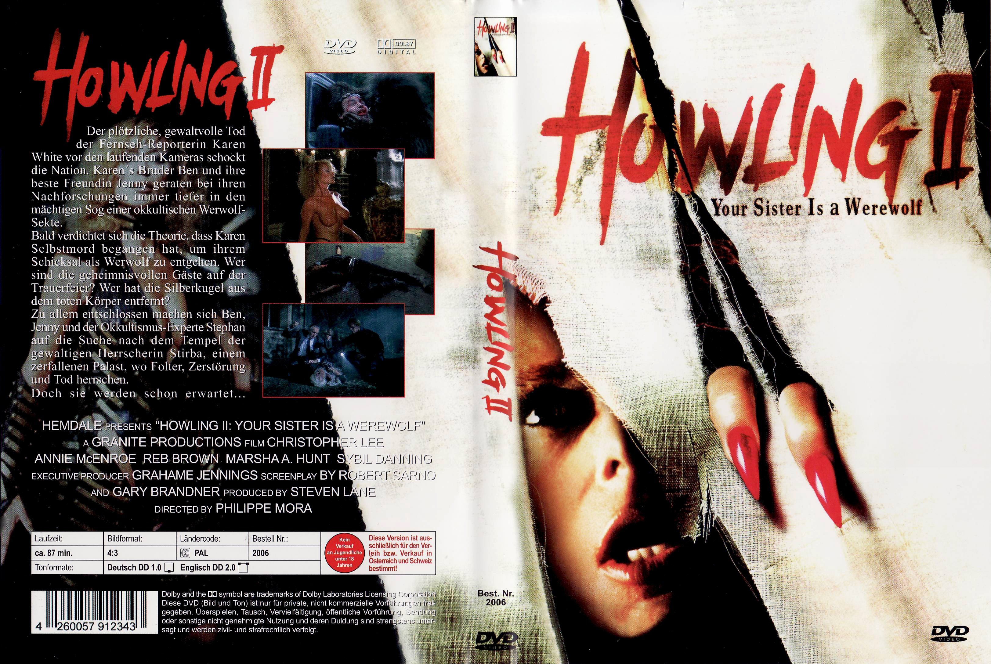 Das Tier 2 Howling 2 Your Sister is a Werewolf | DVD Covers | Cover ...