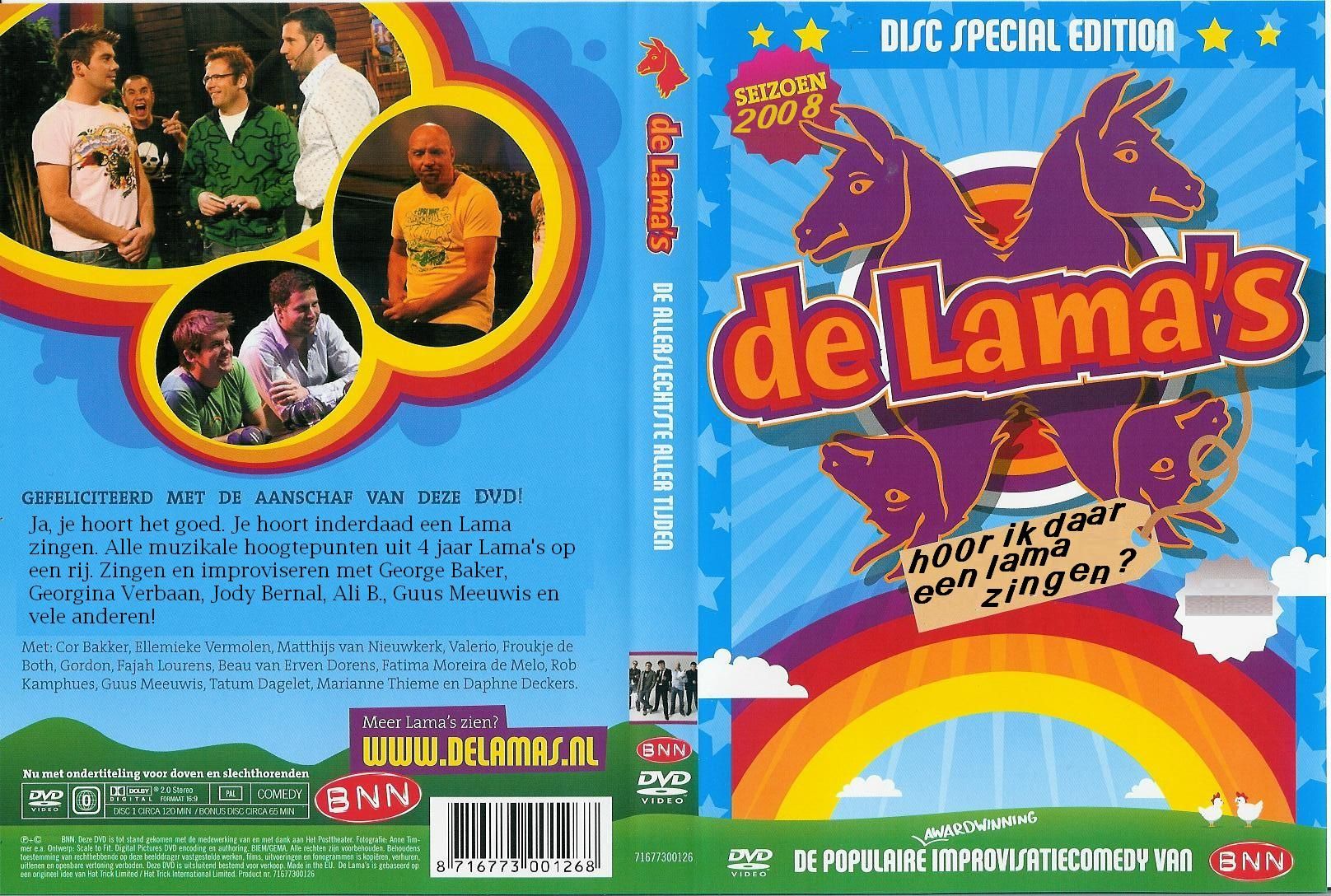 De Lama Hoor Ik Daar Een Lama Zingen DVD NL CUSTOM | DVD Covers | Cover ...