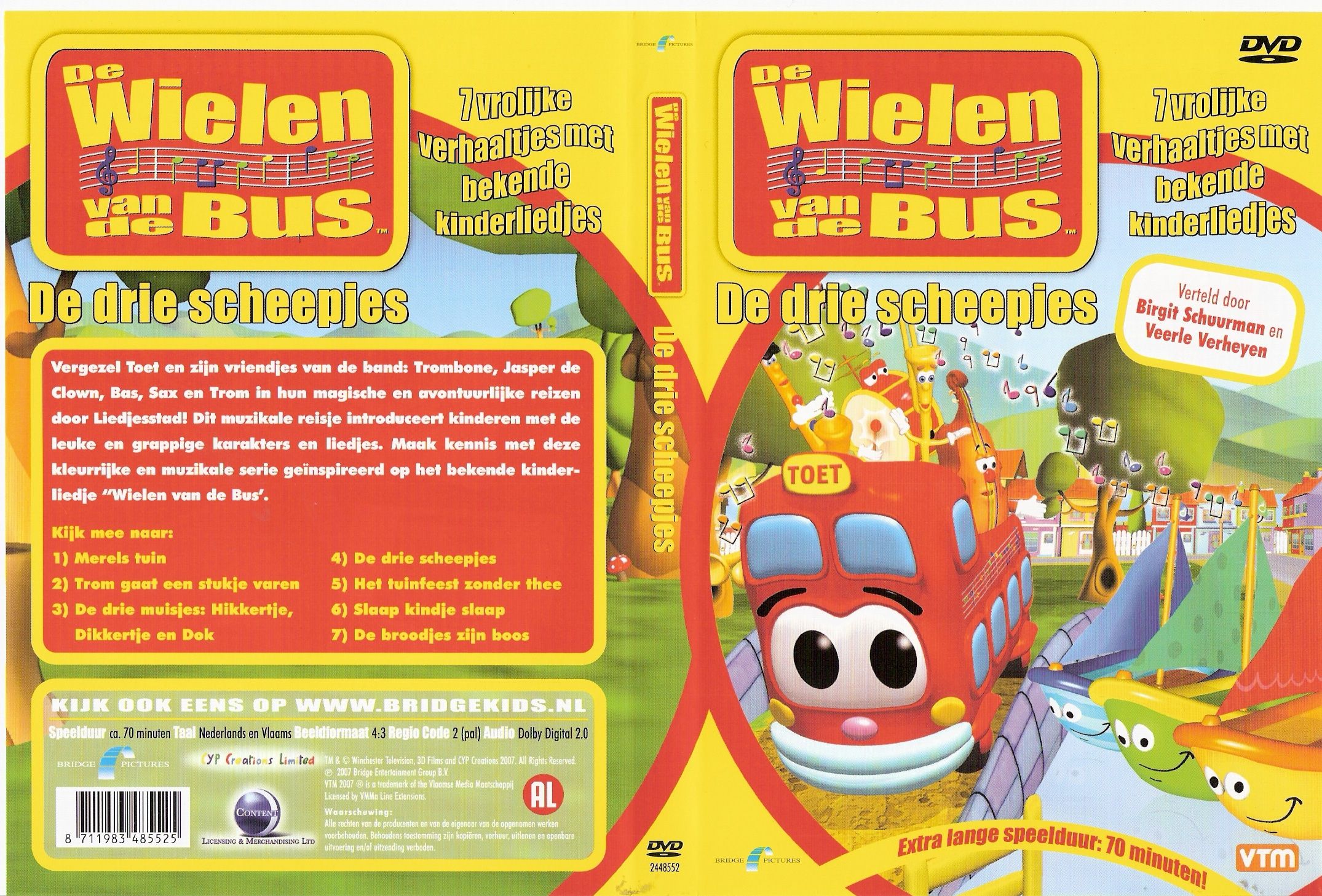 De Wielen Van De Bus De Drie Scheepjes DVD NL | DVD Covers | Cover ...