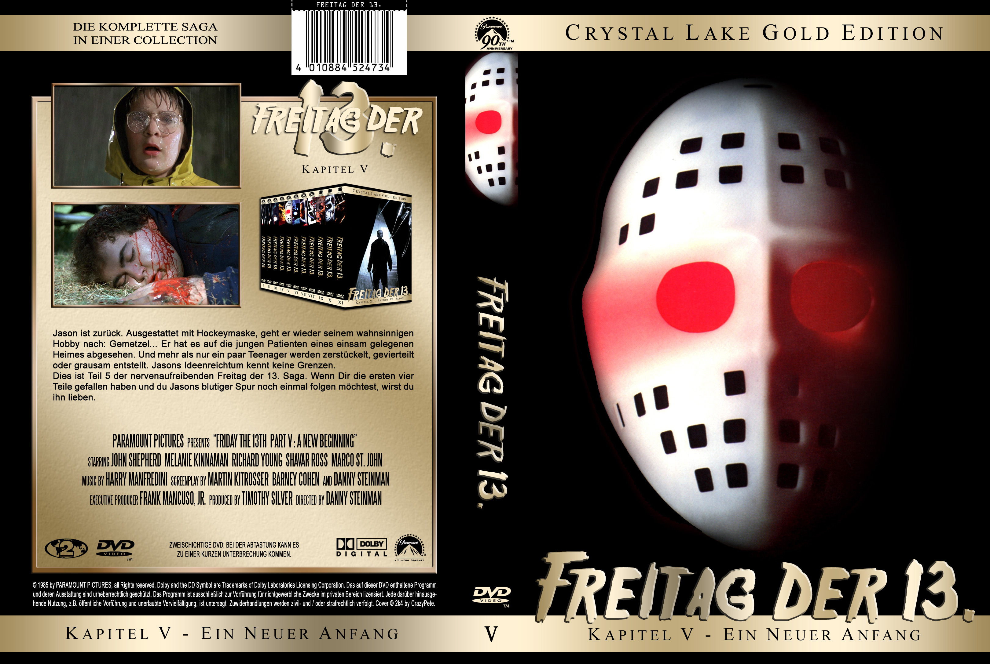 Freitag der 13 Ein neuer Anfang Crystal Lake Gold Edition | DVD Covers | Cover Century | Over 1. ...
