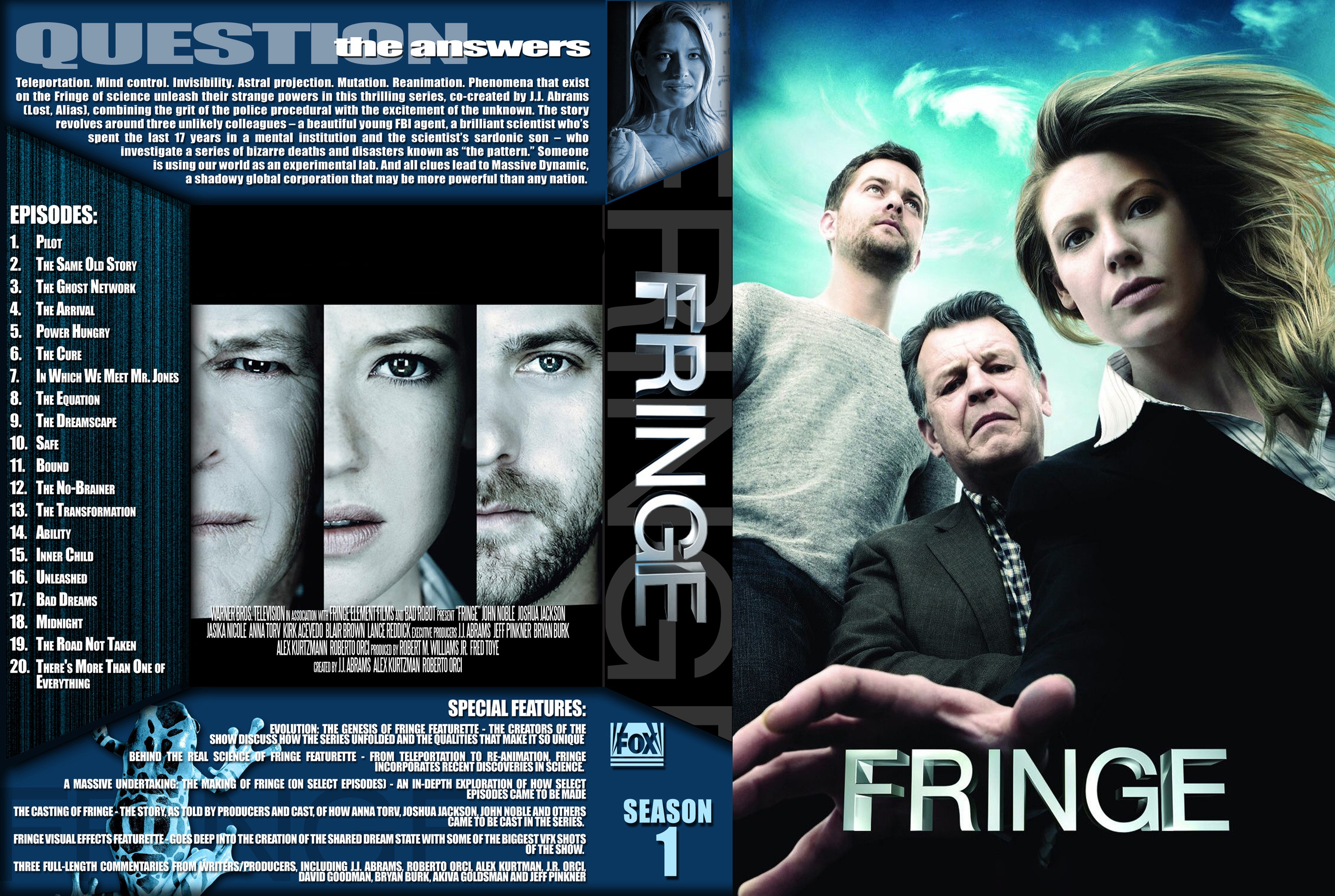 Fringe Season 1 2009 WS R1 Inlay | DVD Covers | Cover Century | Over 1. ...