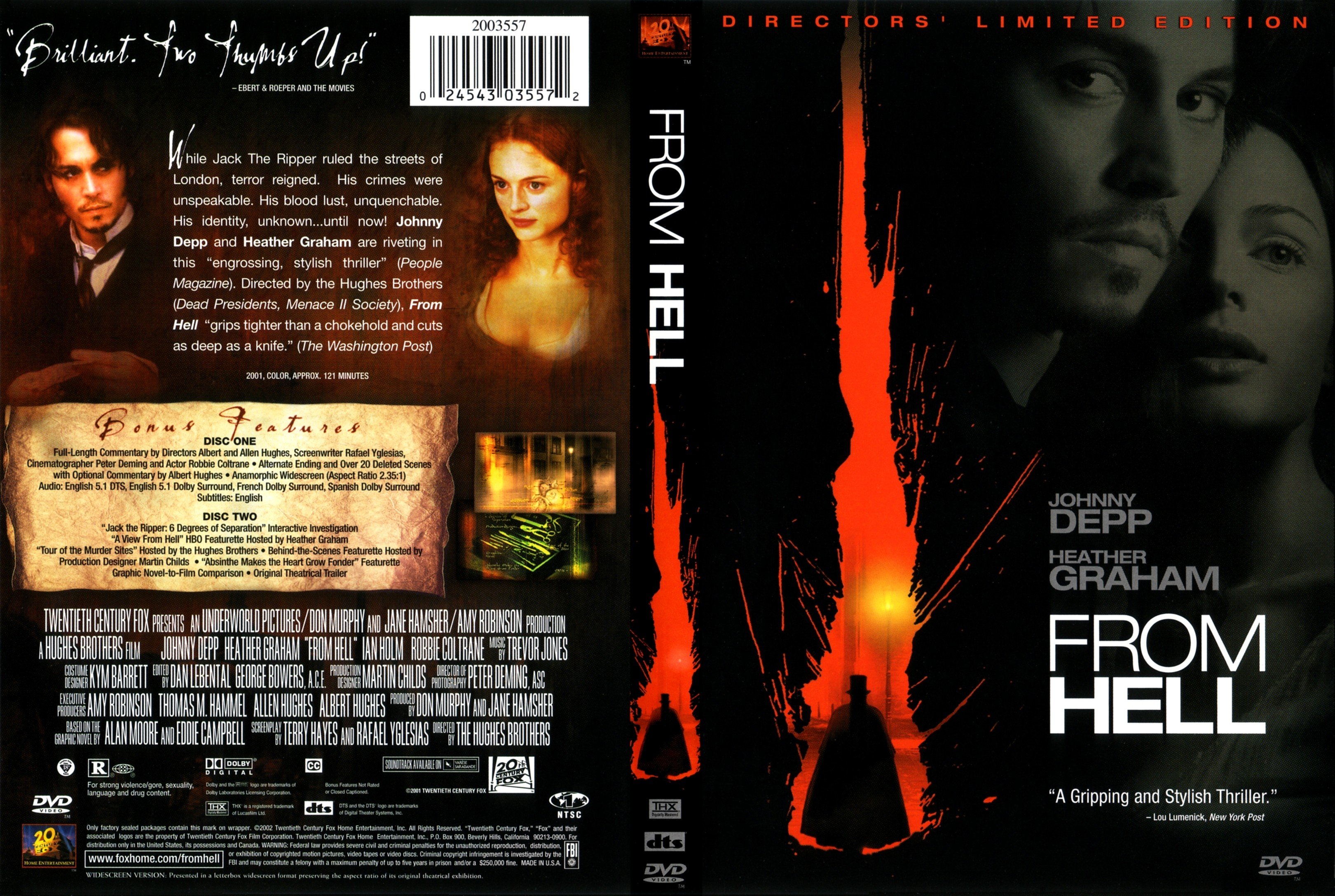 From Hell Director s Edition 2001 R1 | DVD Covers | Cover Century ...