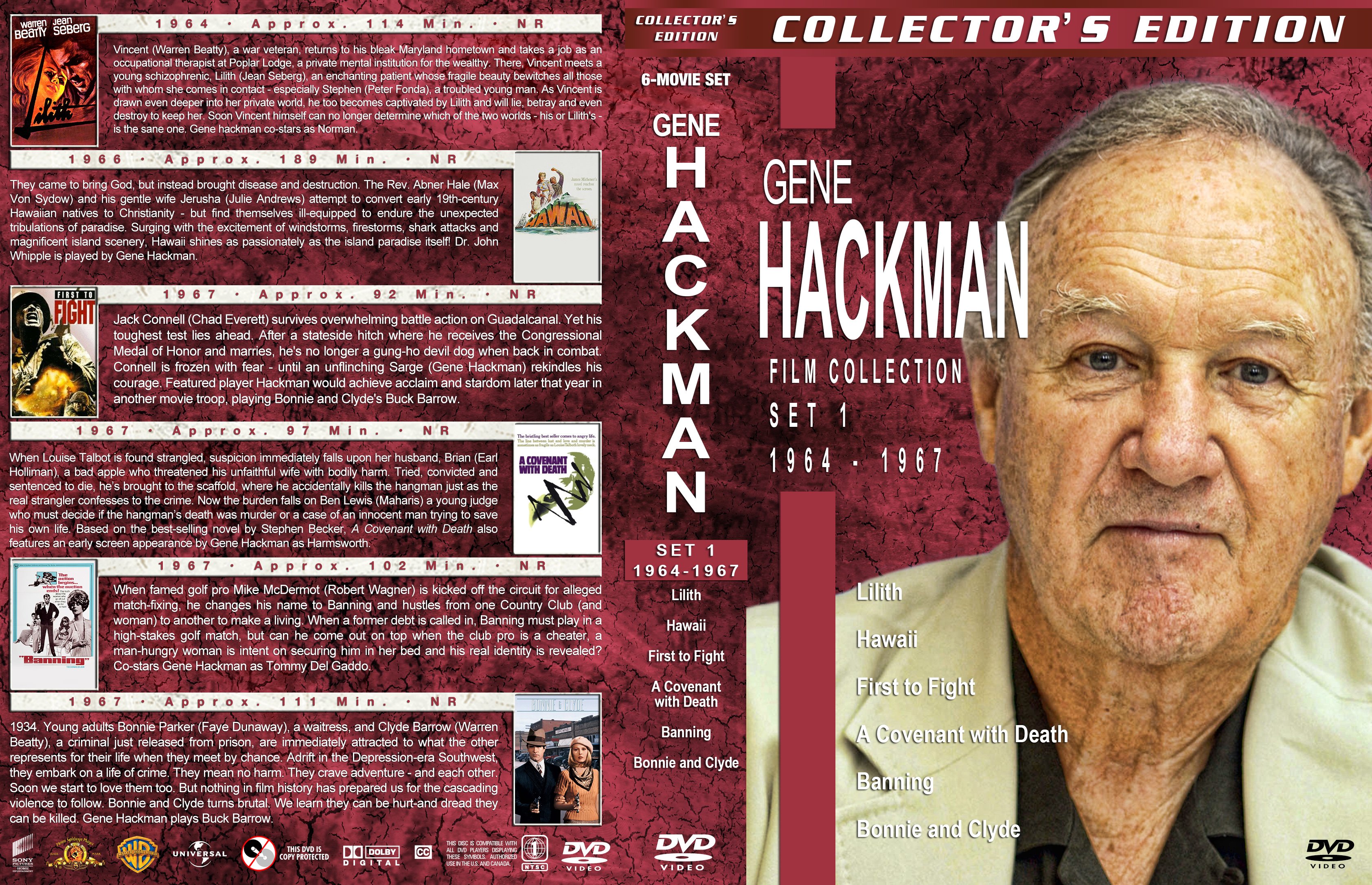 Gene Hackman Film Collection Set 1 1964 1967 Covers | DVD Covers ...