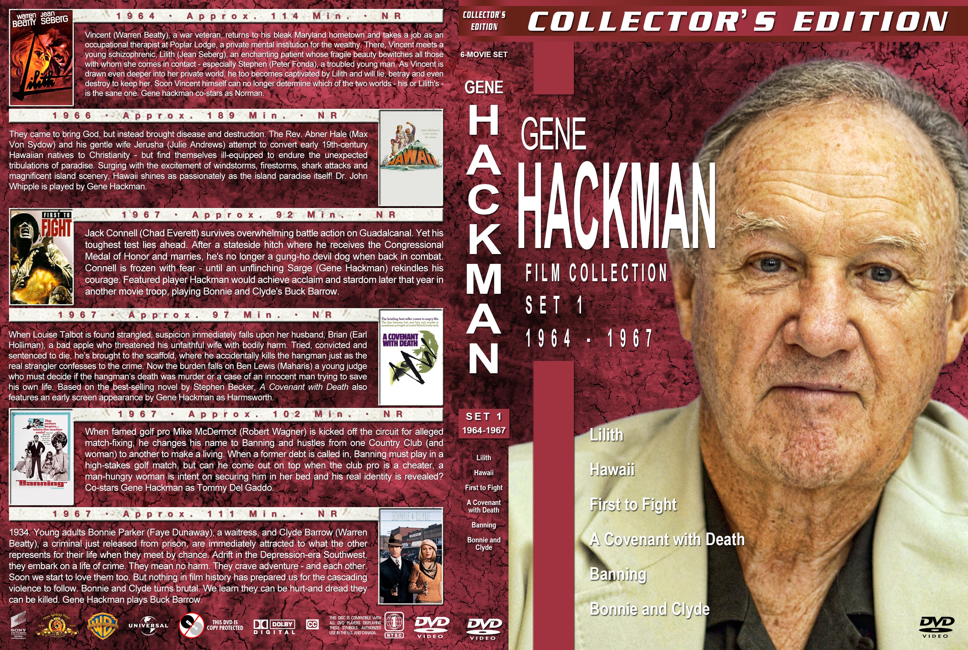 Gene Hackman Film Collection Set 1 1964 1967 Covers 1 | DVD Covers ...
