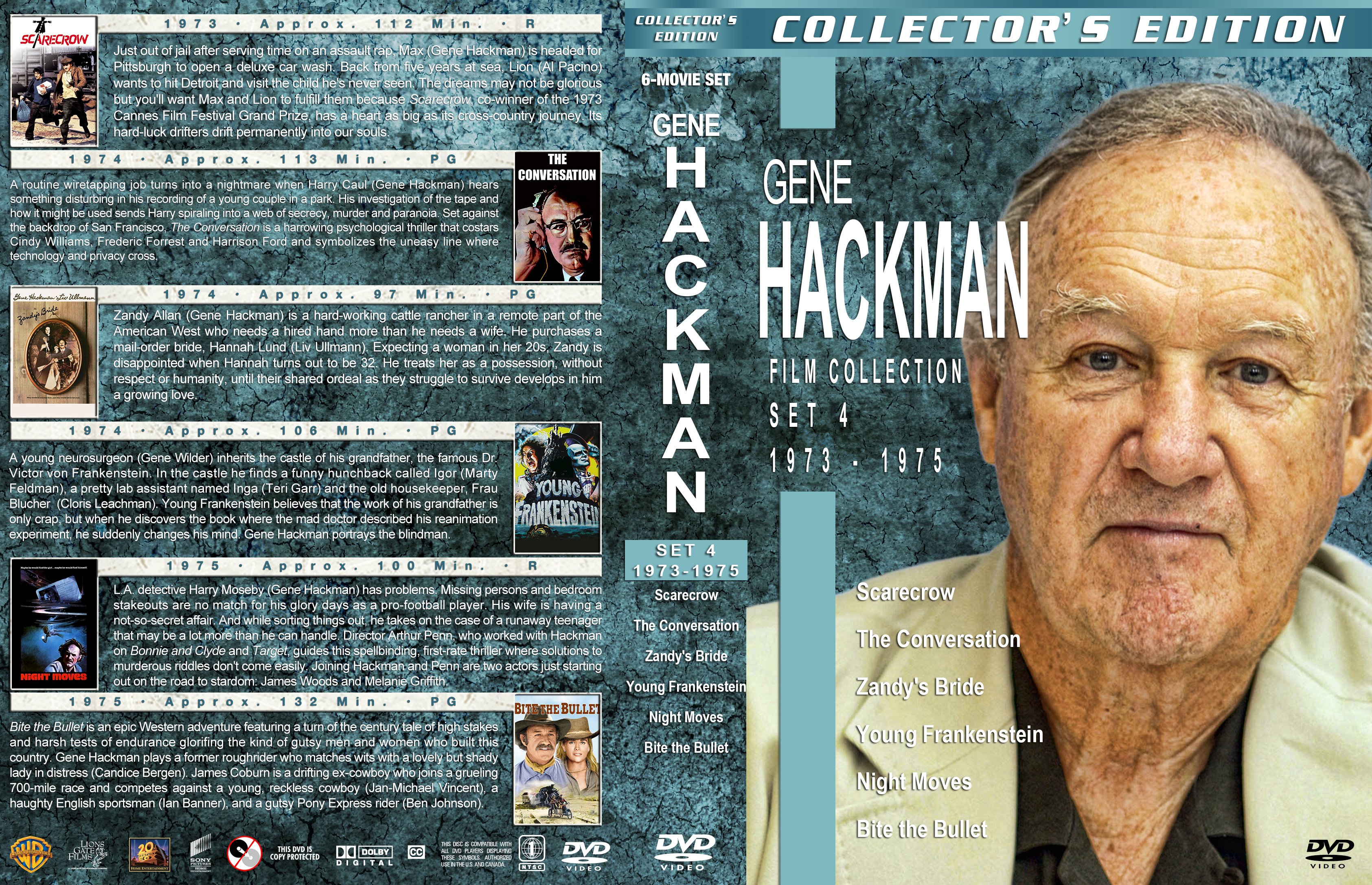 Gene Hackman Film Collection Set 4 1973 1975 Cover 1 | DVD Covers | Cover Century | Over 1.000. ...