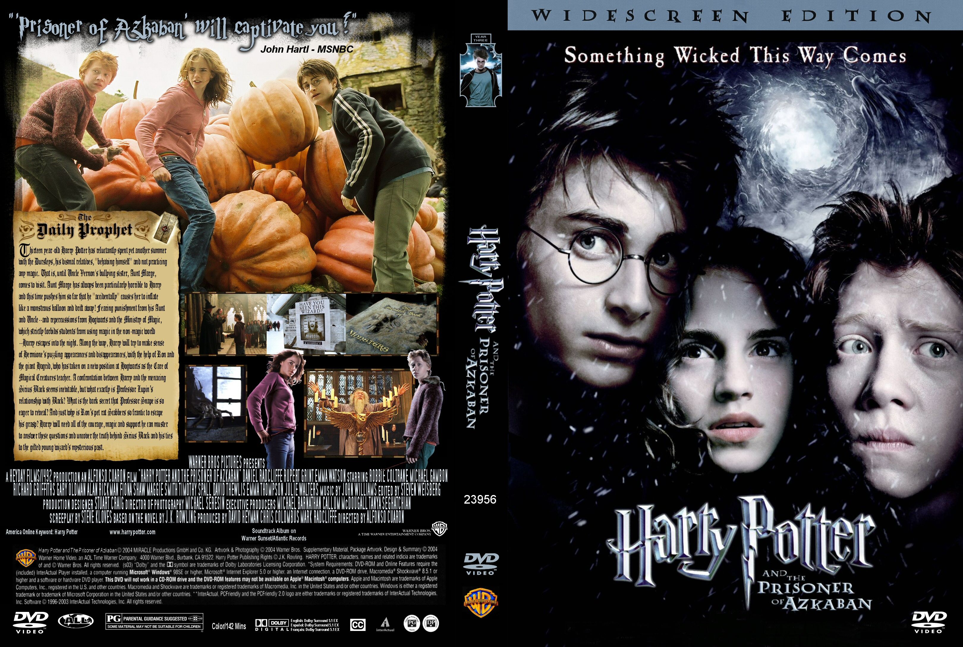 Harry Potter And The Prisoner Of Azkaban Dvd Cover Harry Potter And