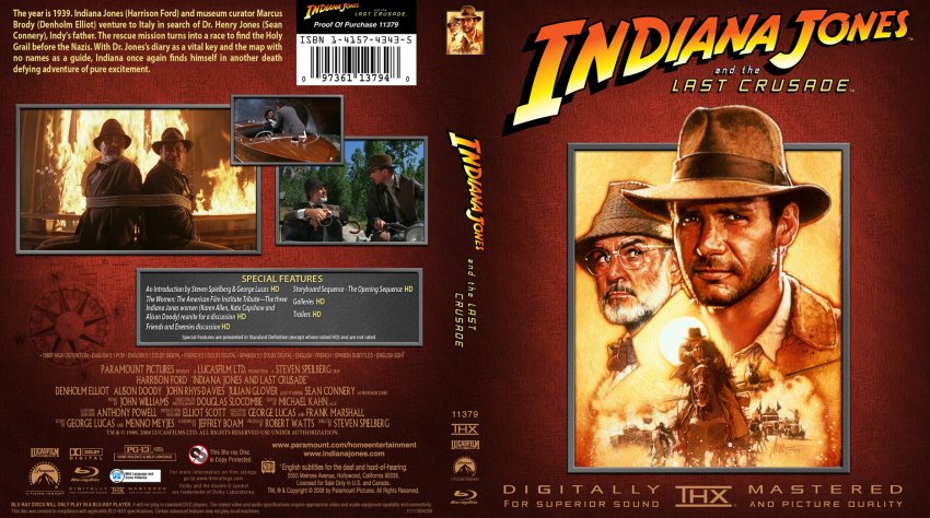 Indiana Jones And The Last Crusade Bluray f | DVD Covers | Cover ...
