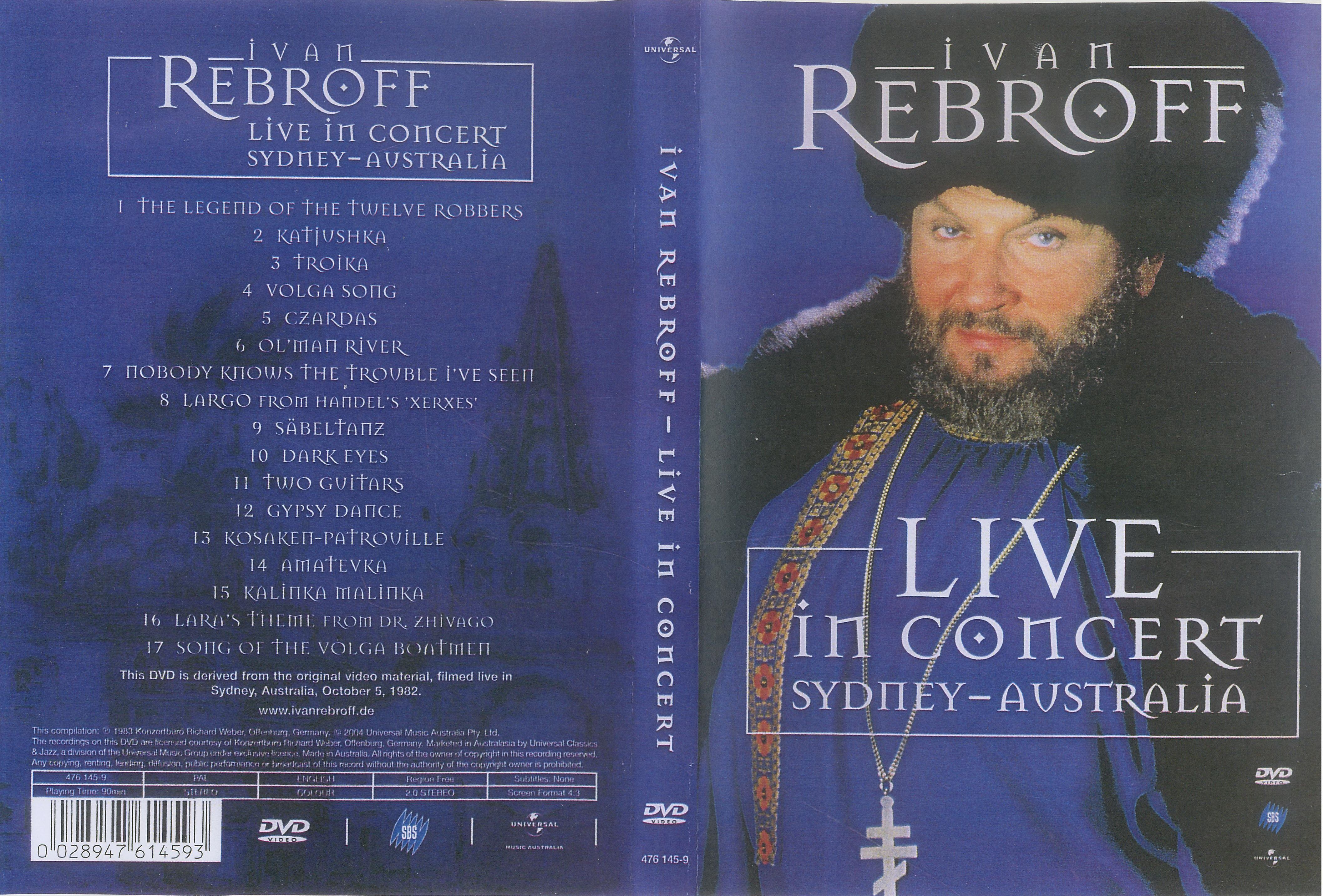 Ivan Rebroff Live In Concert Sydney Australia DVD DE | DVD Covers ...