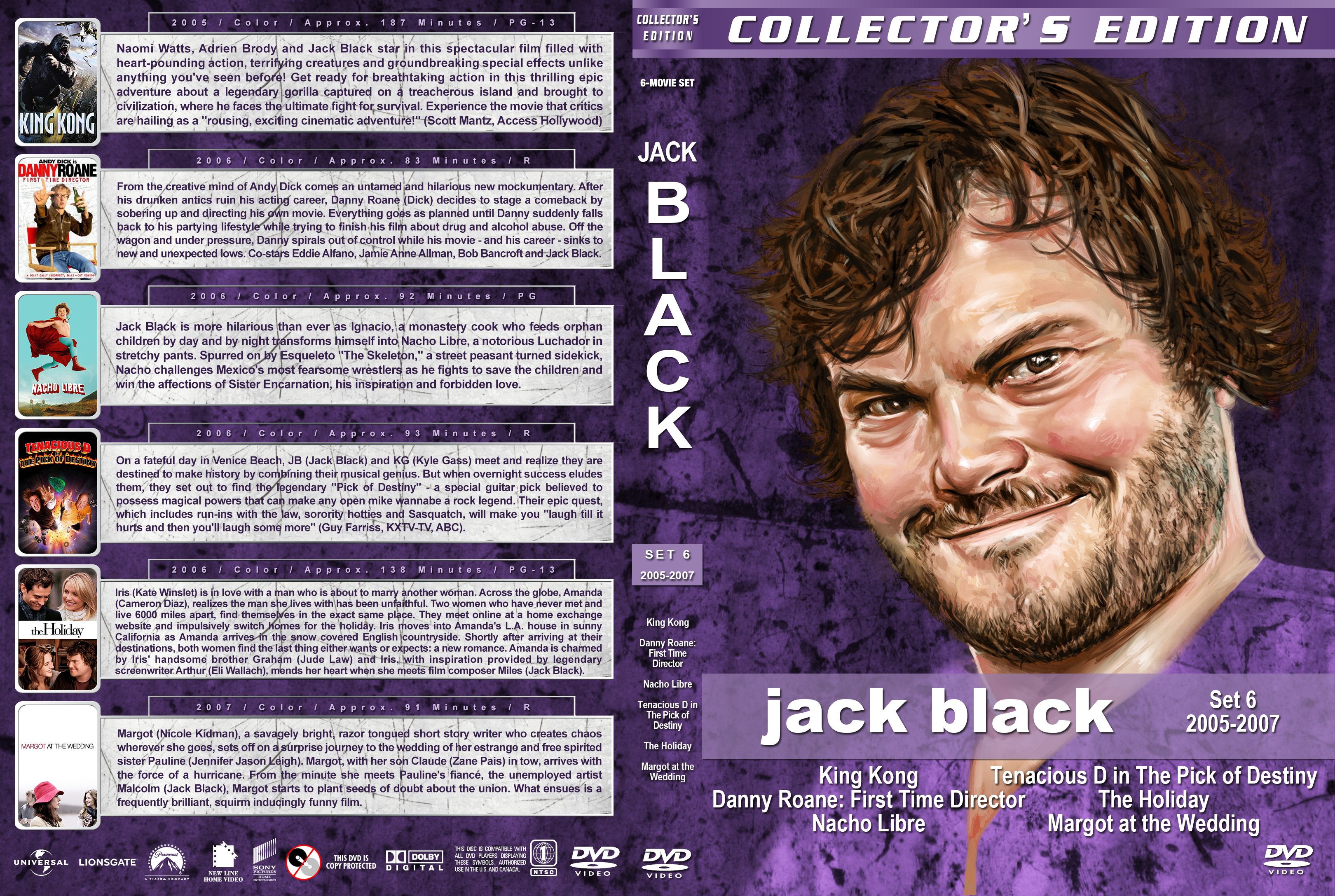 Jack Black Film Collection Set 6 2005 2007 Cover | DVD Covers | Cover ...