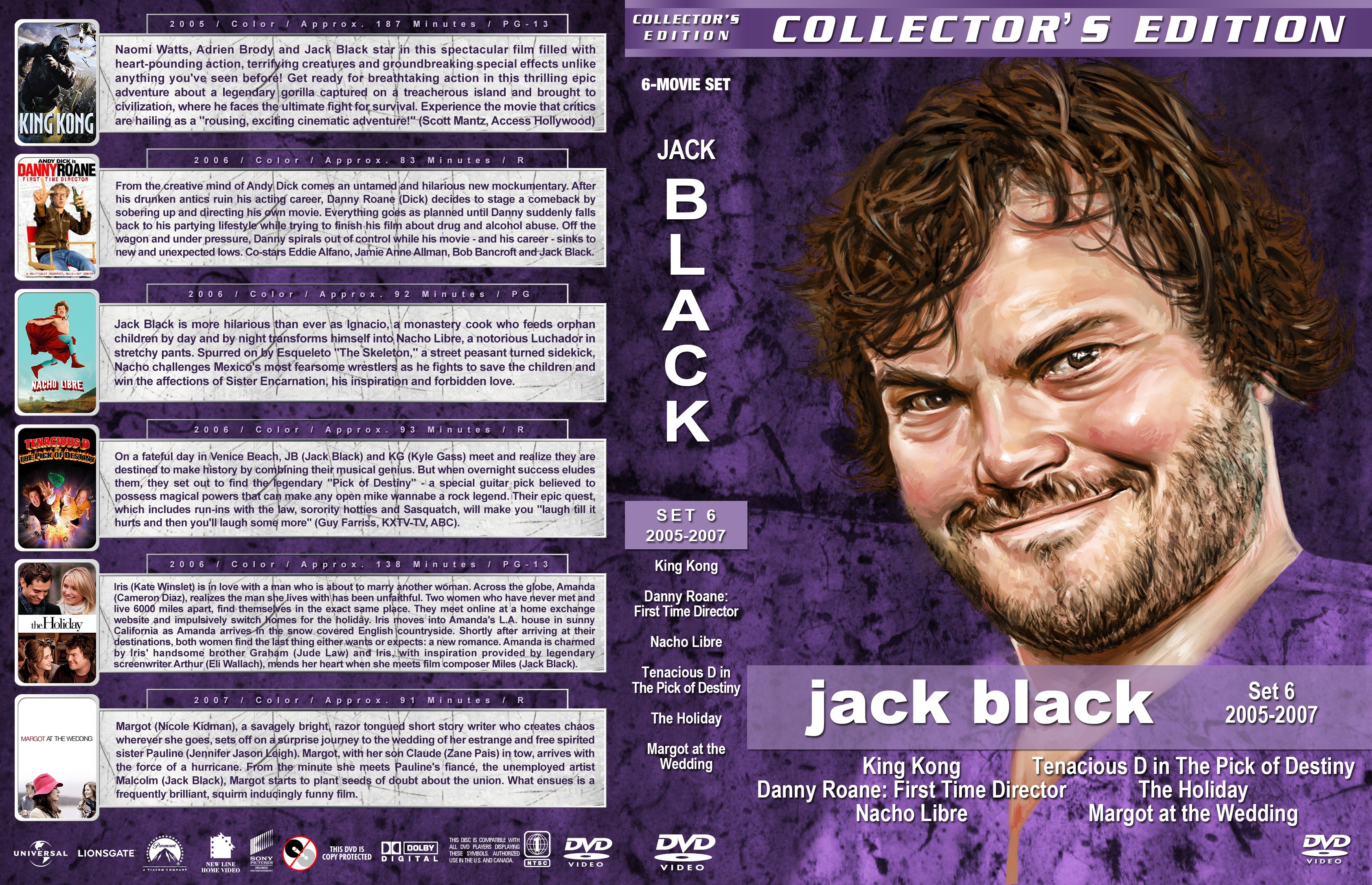 Jack Black Film Collection Set 6 2005 2007 Cover 1 | DVD Covers | Cover ...