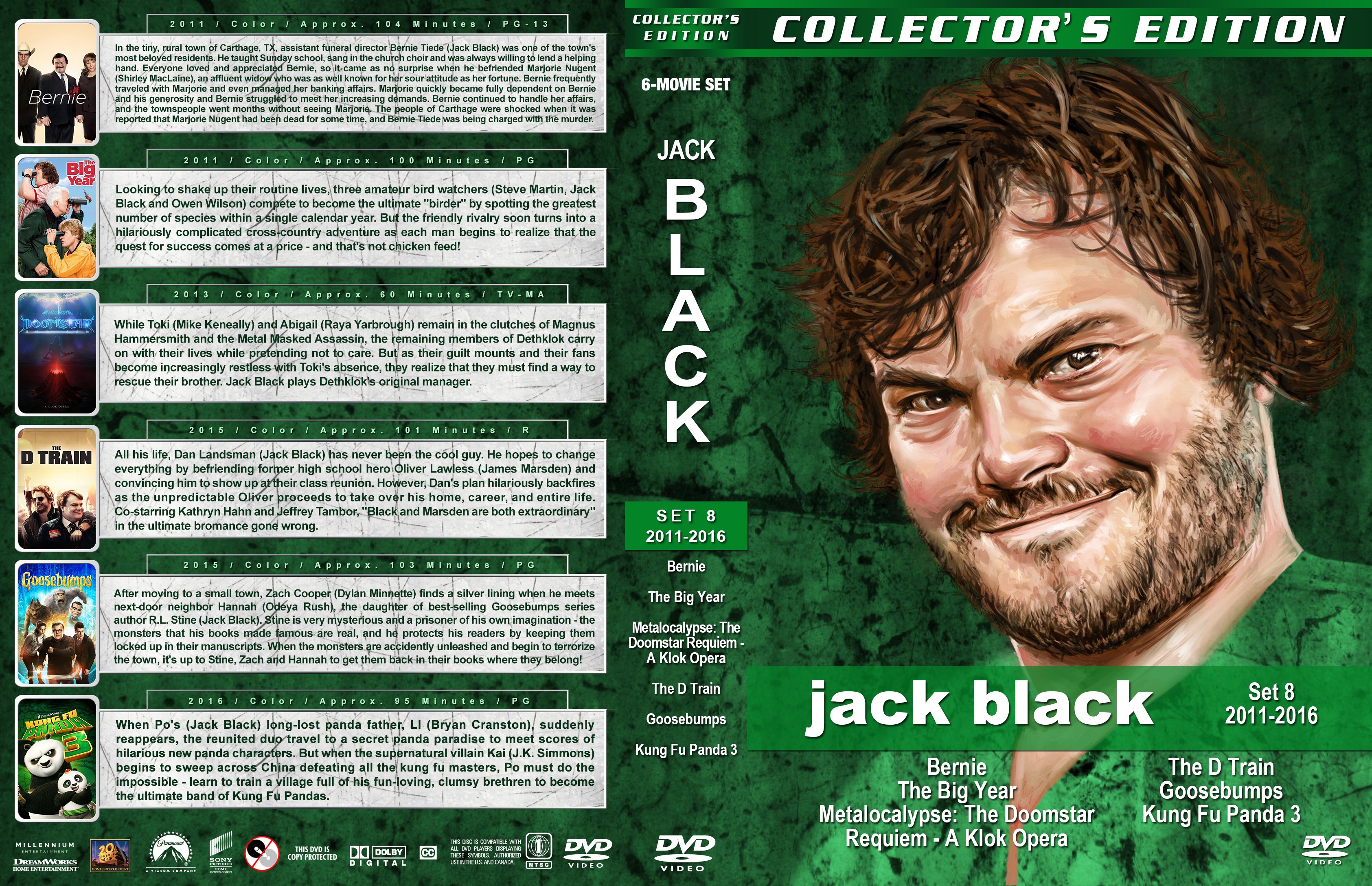 Jack Black Film Collection Set 8 2011 2016 Cover 1 | DVD Covers | Cover ...