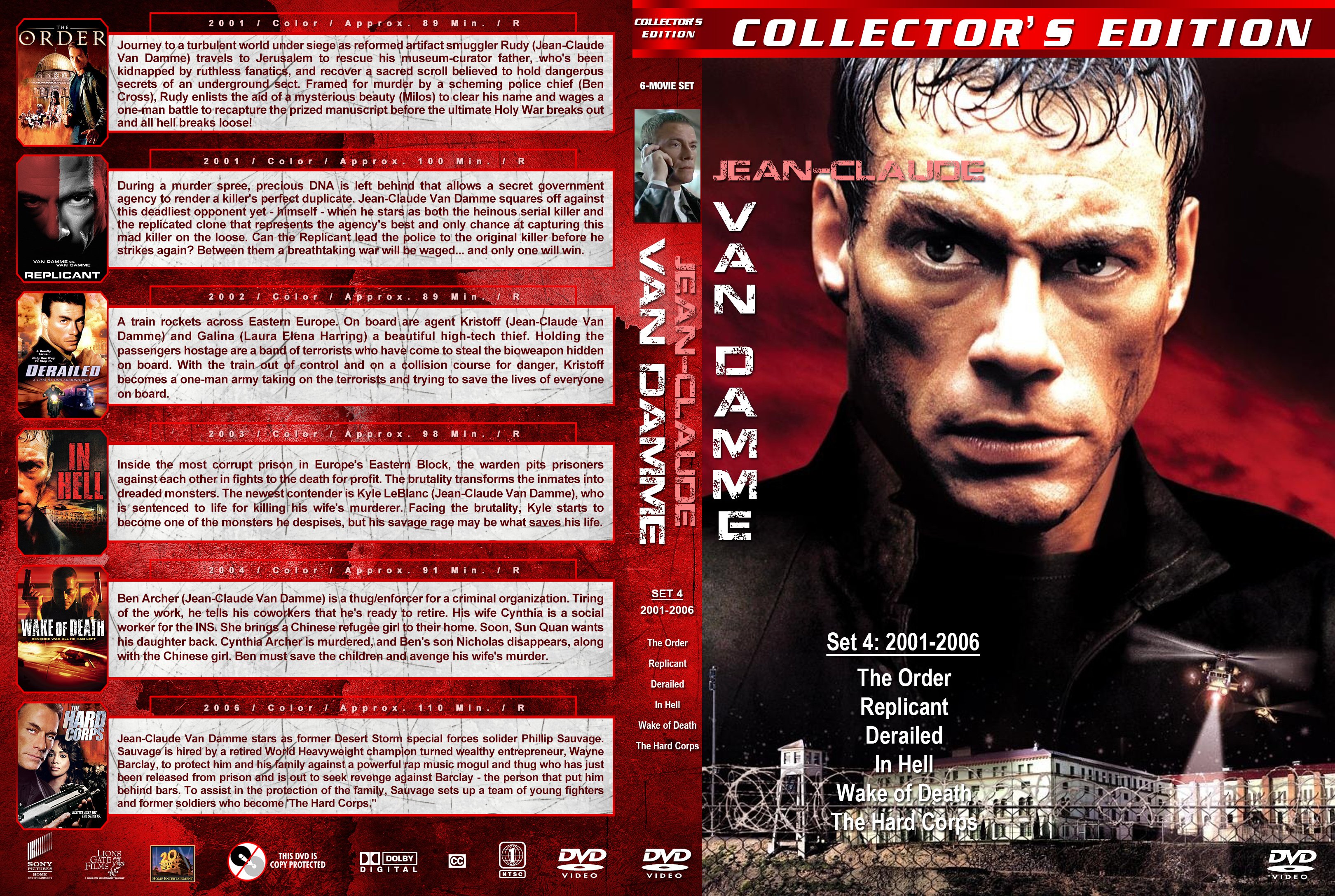 Jean Claude Van Damme Collection Set 4 2001 2006 R1 Covers | DVD Covers ...