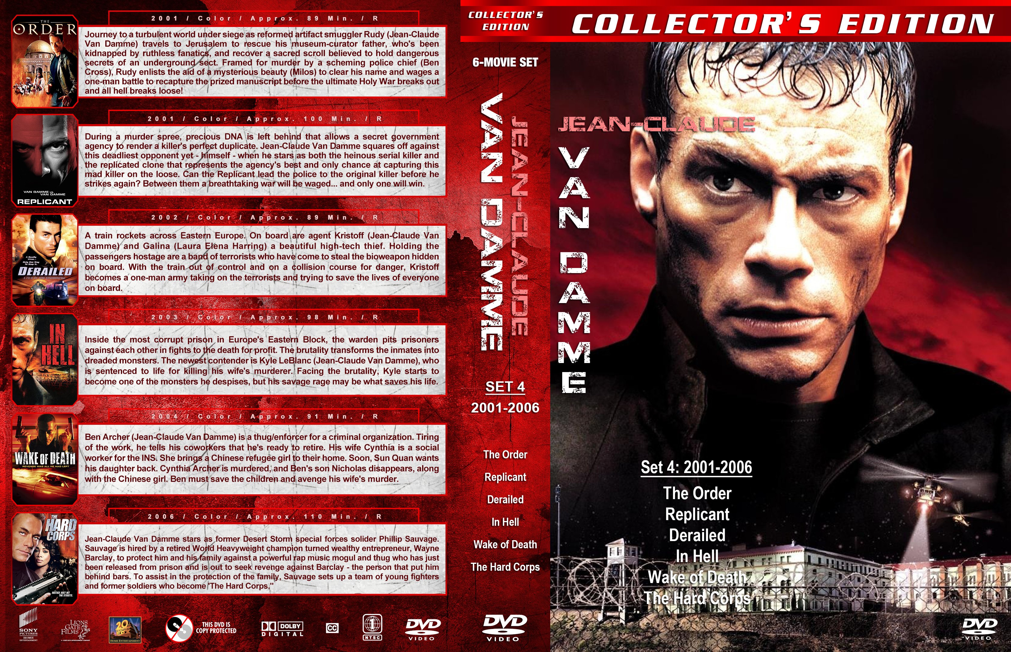 Jean Claude Van Damme Collection Set 4 2001 2006 R1 Covers 1 | DVD Covers | Cover Century | Over ...