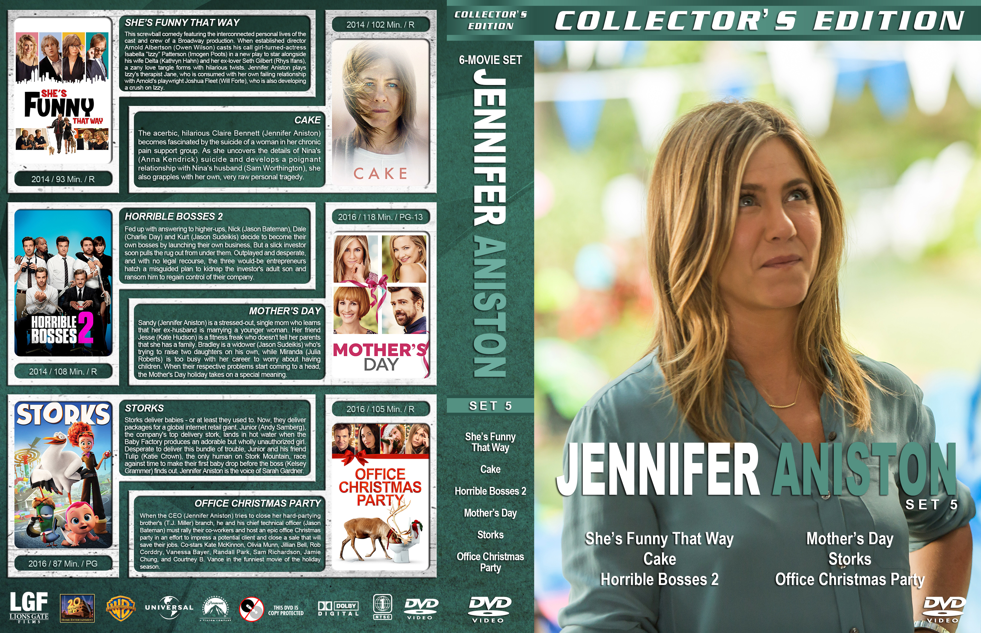 Jennifer Aniston Collection Set 5 2014 2016 R1 s | DVD Covers | Cover ...
