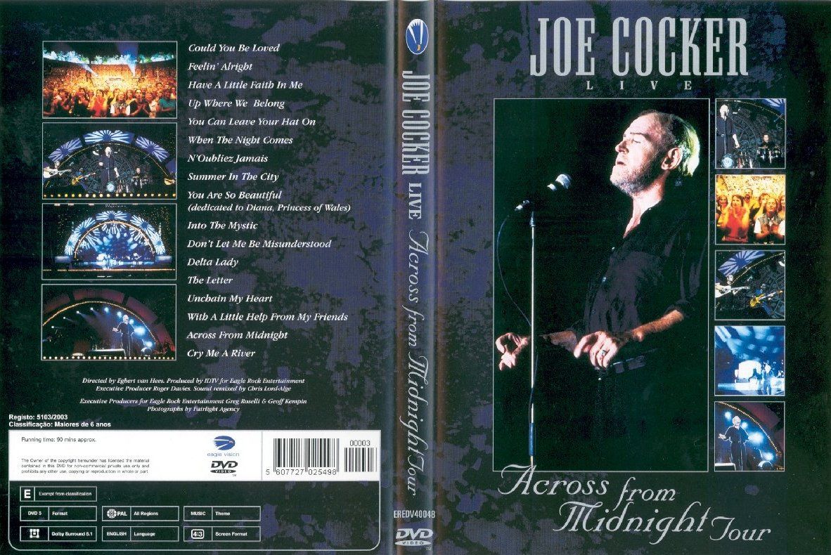 Joe Cocker Live Across From Midnight Tour Misc Dvd | DVD Covers | Cover ...