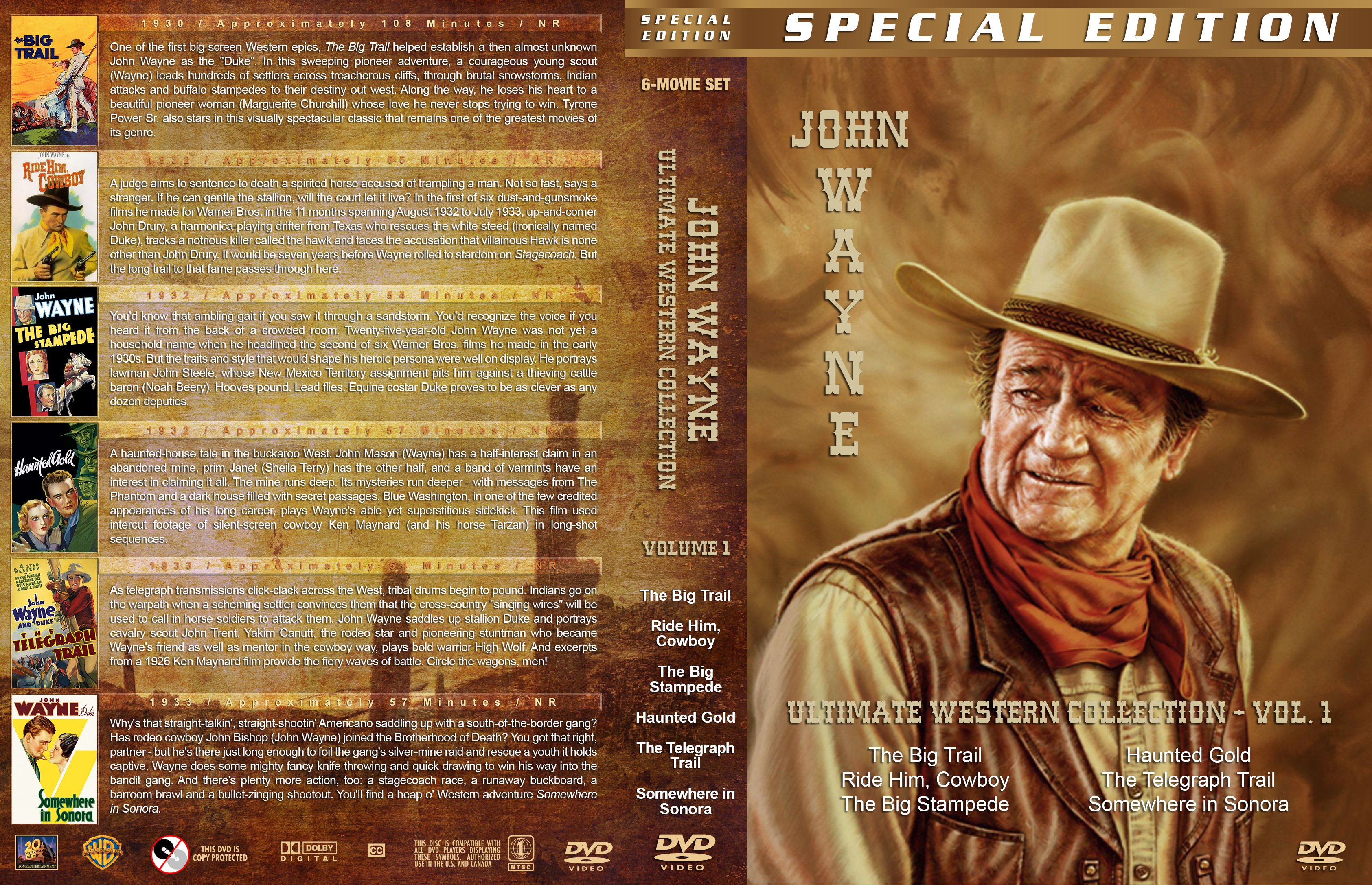 John Wayne Ultimate Western Collection Volume 1 1930 1933 Cover | DVD ...