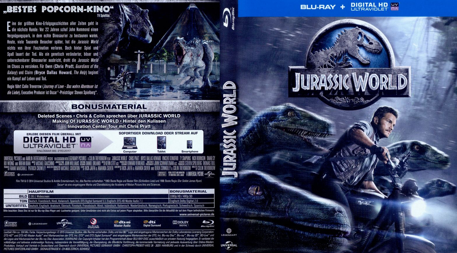 Jurassic World | DVD Covers | Cover Century | Over 1.000.000 Album Art ...