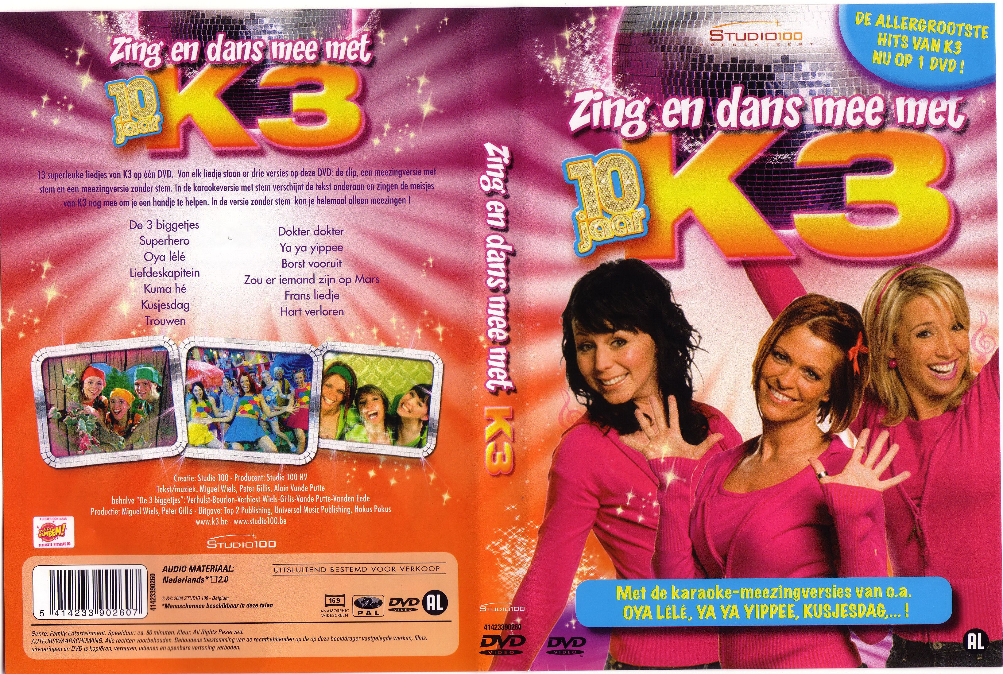 K3 10 Jaar Zing En Dans Mee Met K3 DVD NL2 | DVD Covers | Cover Century ...
