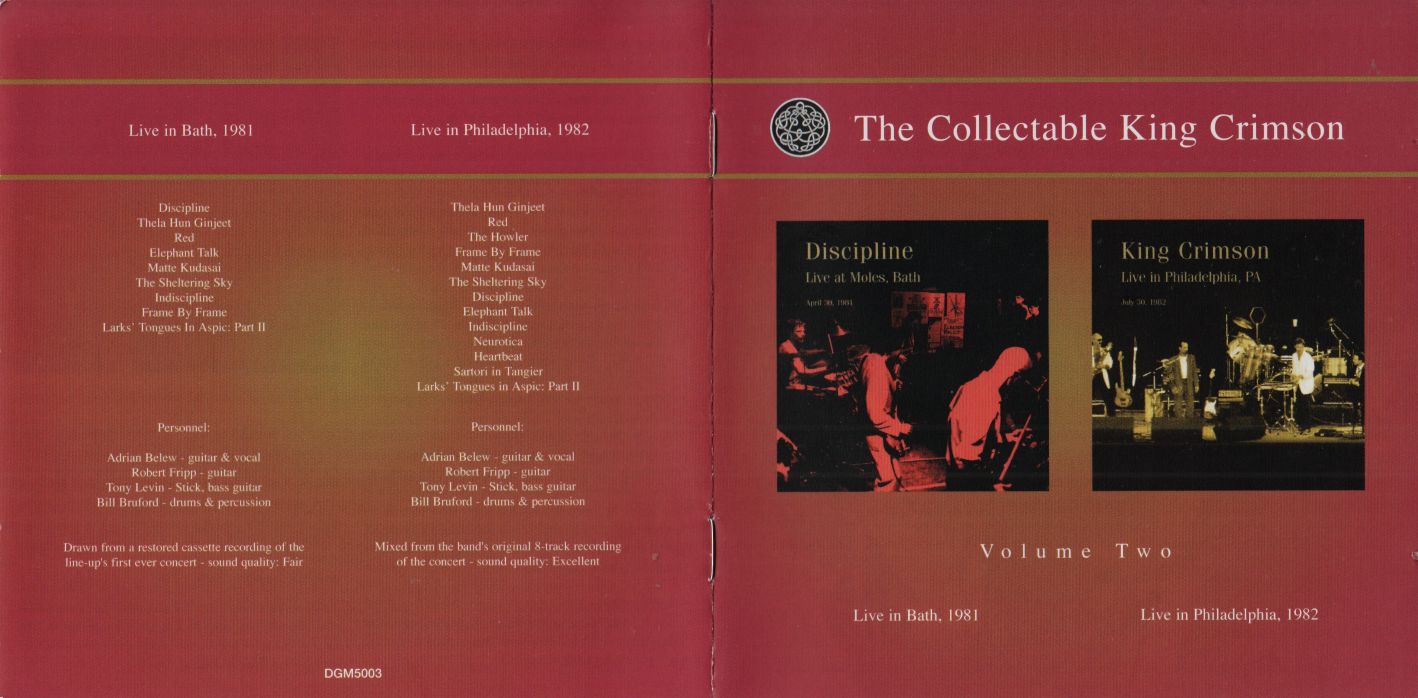 king crimson the collectable king crimson volume 2 booklet 01 | DVD Covers | Cover Century ...
