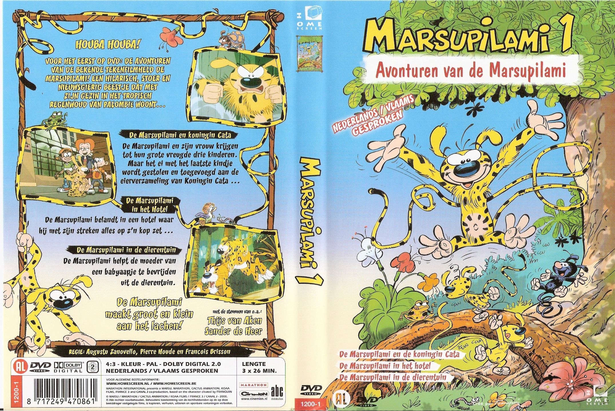 Marsupilami Vol. 01 Avonturen Van De Marsupilami DVD NL | DVD Covers ...