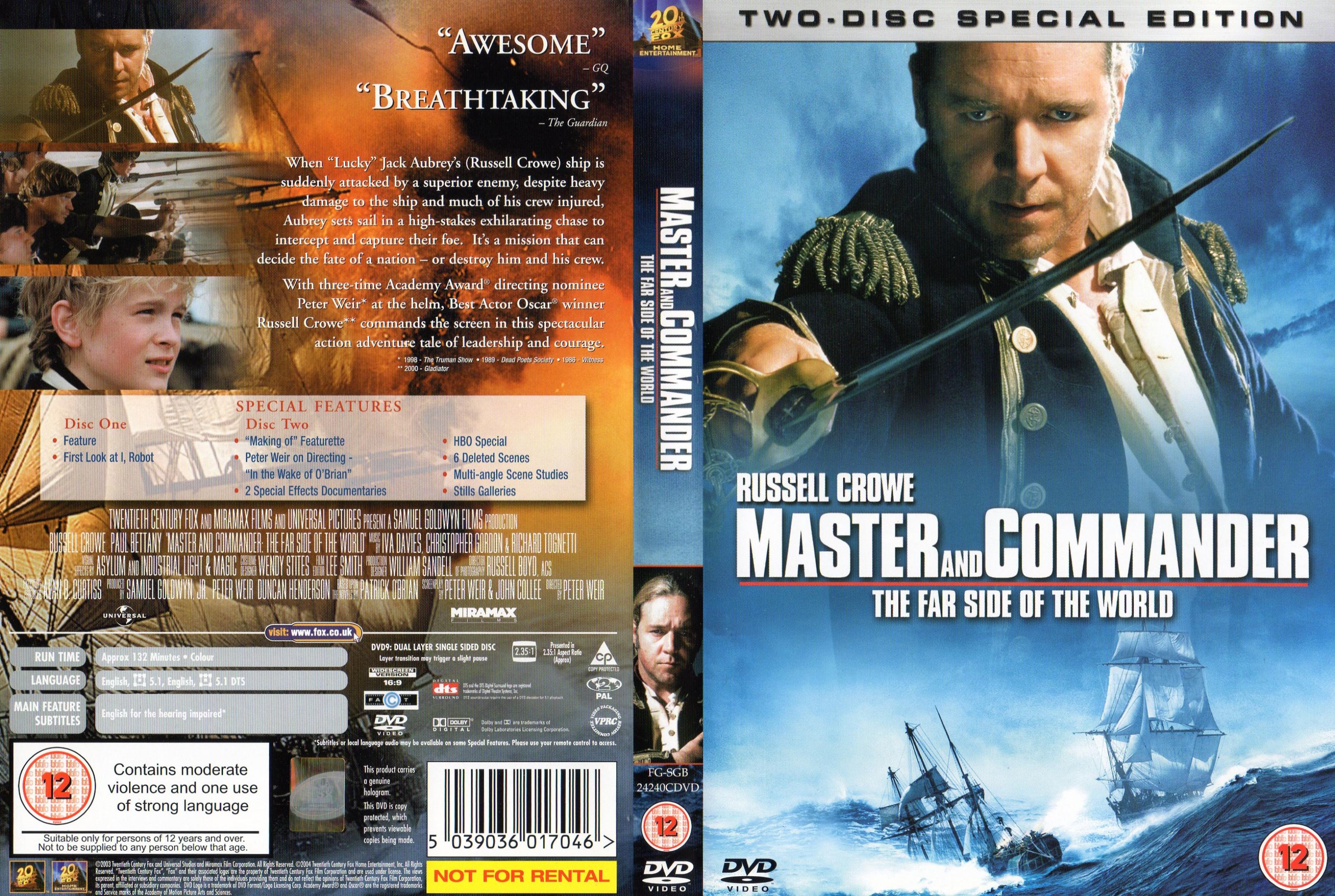 Master And Commander The Far Side Of The World 2003 SE R2 2 | DVD ...