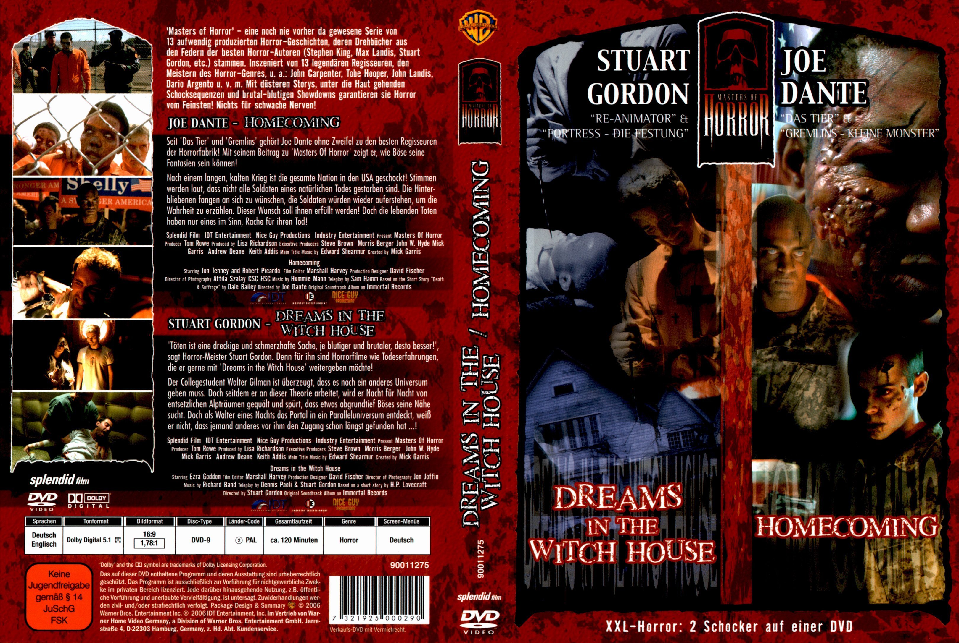 Masters of Horror Dreams in the Witch House Homecoming | DVD Covers ...