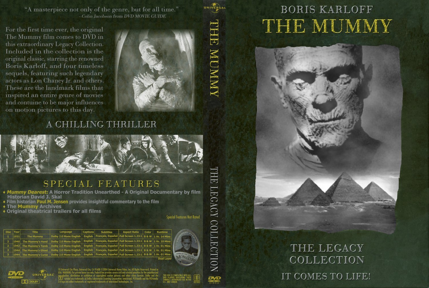 Mummy Monsters Legacy Collection | DVD Covers | Cover Century | Over 1. ...