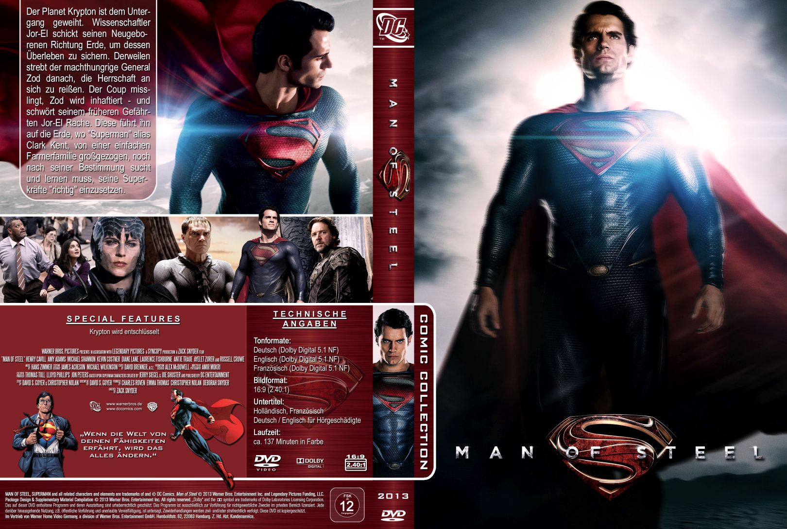 Man Of Steel Dvd Label