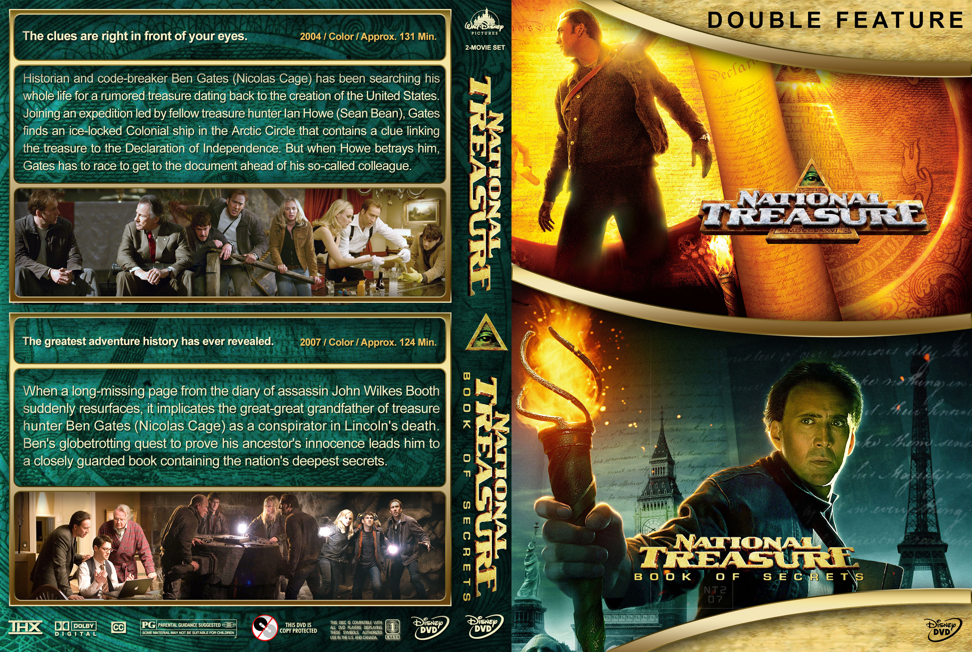 National Treasure Double Feature 2004 2007 R1 V2 Cover | DVD Covers ...