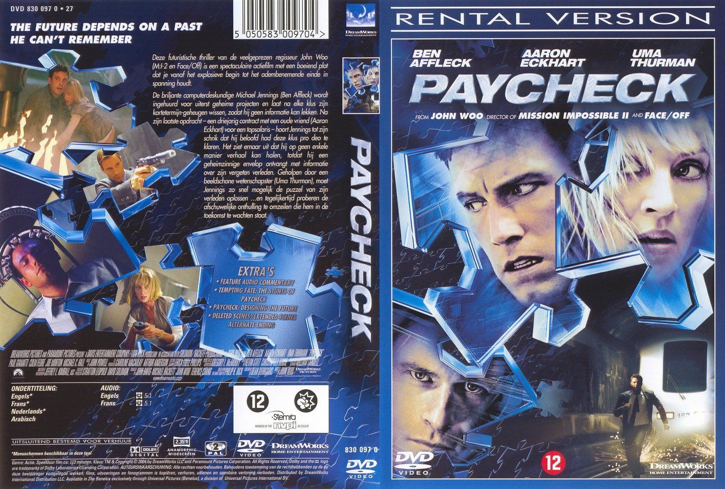 Paycheck DVD NL | DVD Covers | Cover Century | Over 1.000.000 Album Art ...