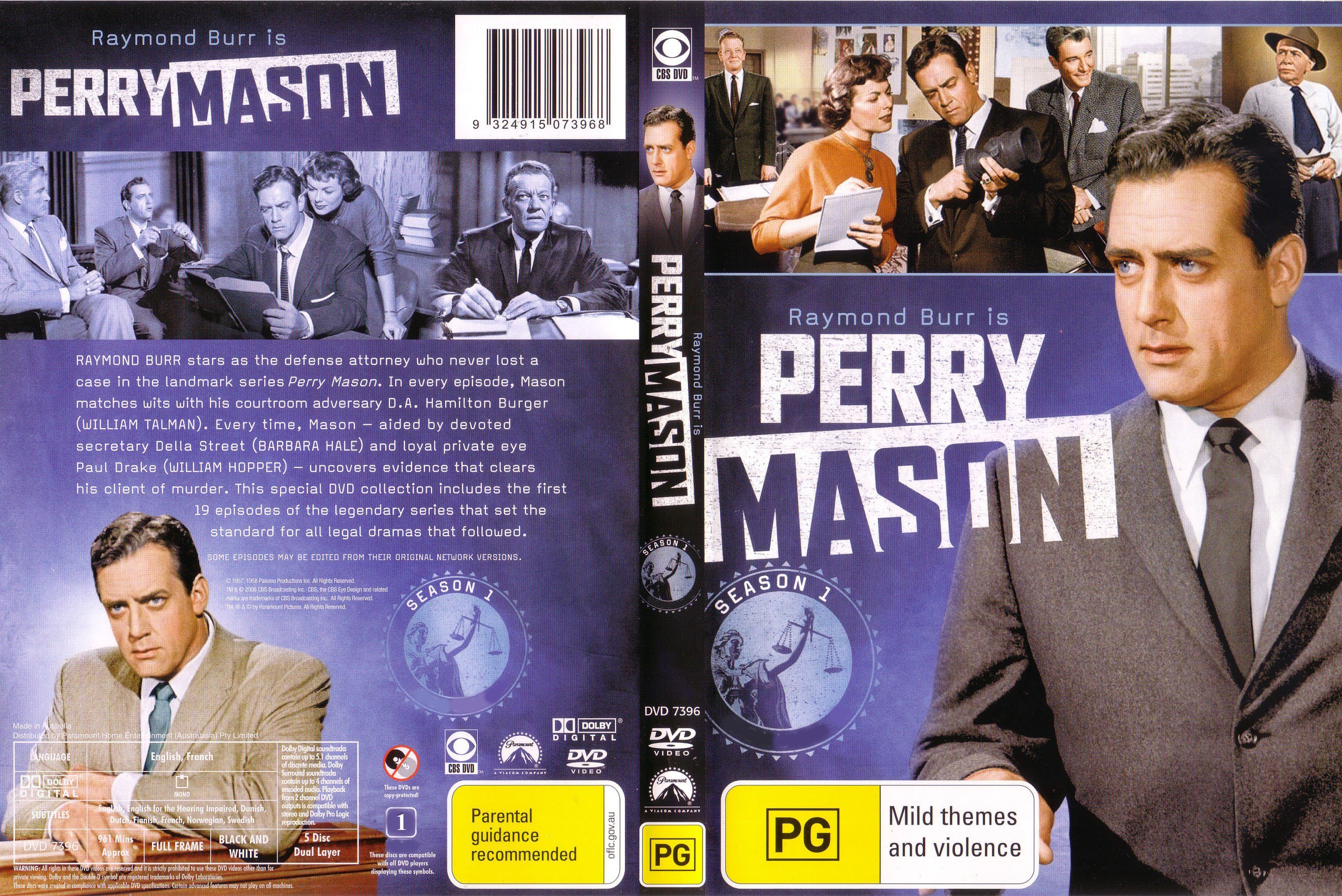 Perry Mason Complete Season 1 DVD Labels 5 | DVD Covers | Cover Century ...