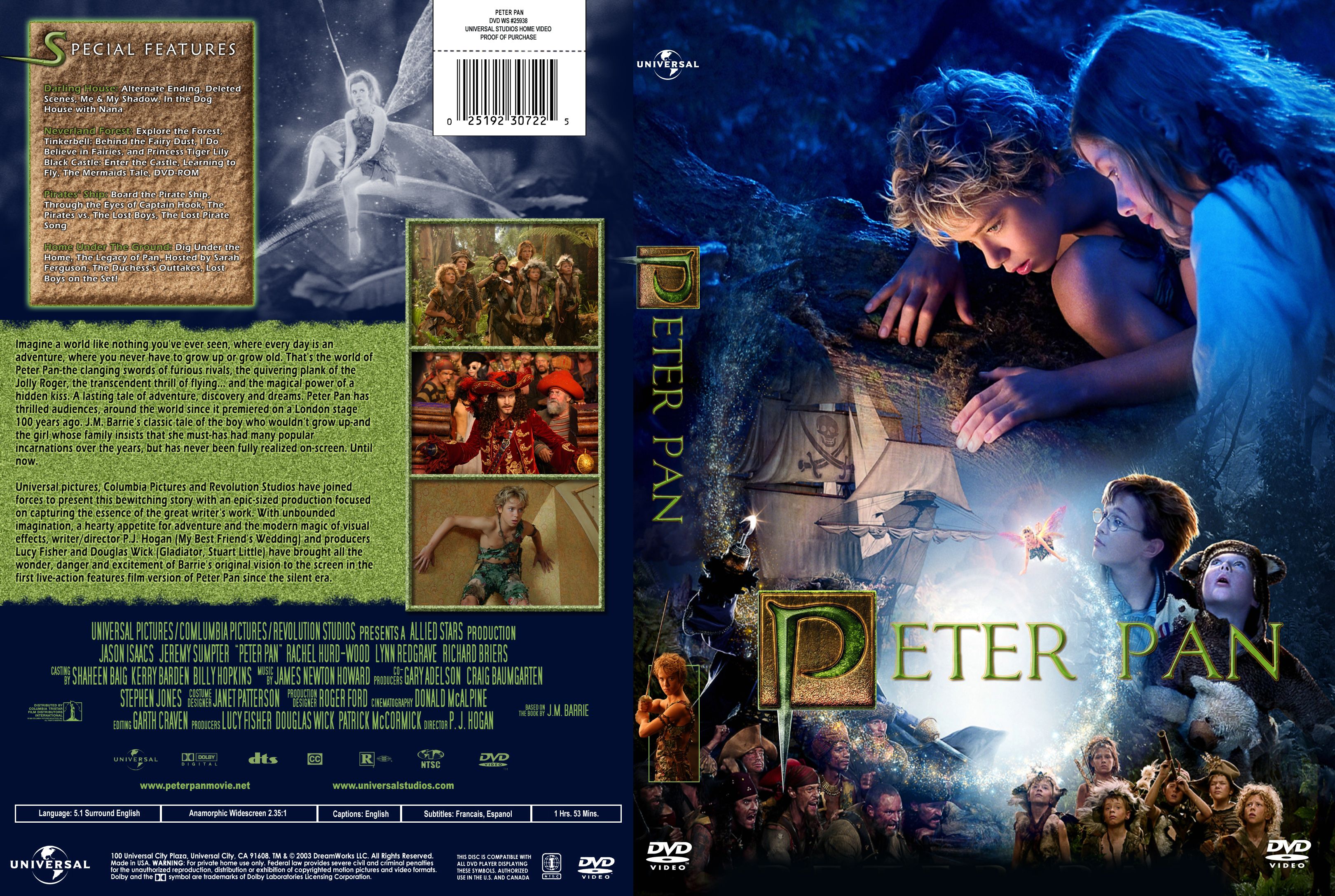 Peter Pan 2003 R1 English Cstm Chrisb2k1 Baroumas Misc Dvd | DVD Covers ...