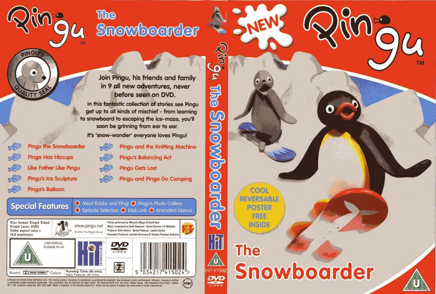 Pingu The Snowboarder DVD US | DVD Covers | Cover Century | Over 1.000. ...