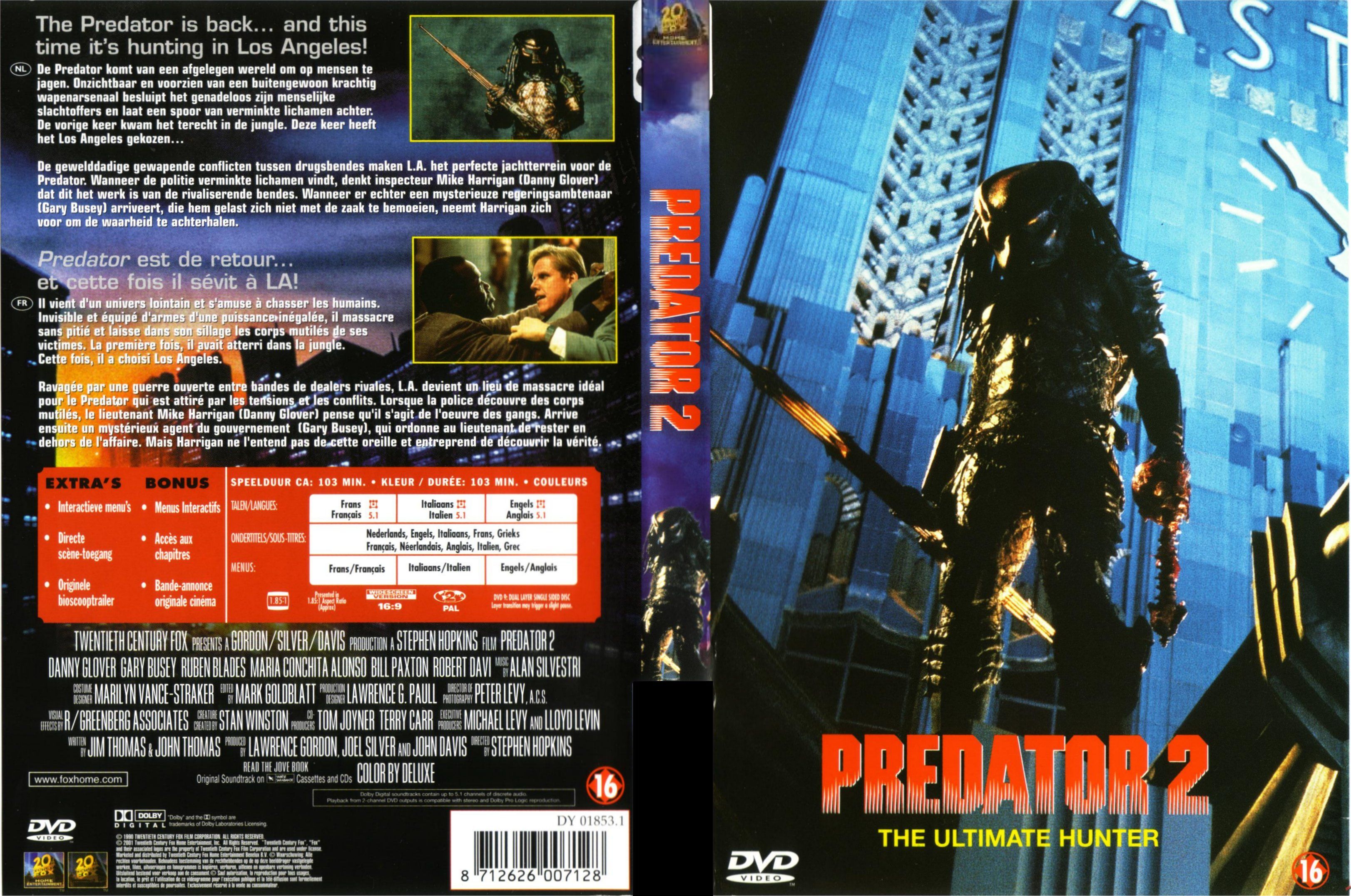 Predator 2 R2 Dutch Scan Crockett Crockett Misc Dvd | DVD Covers ...