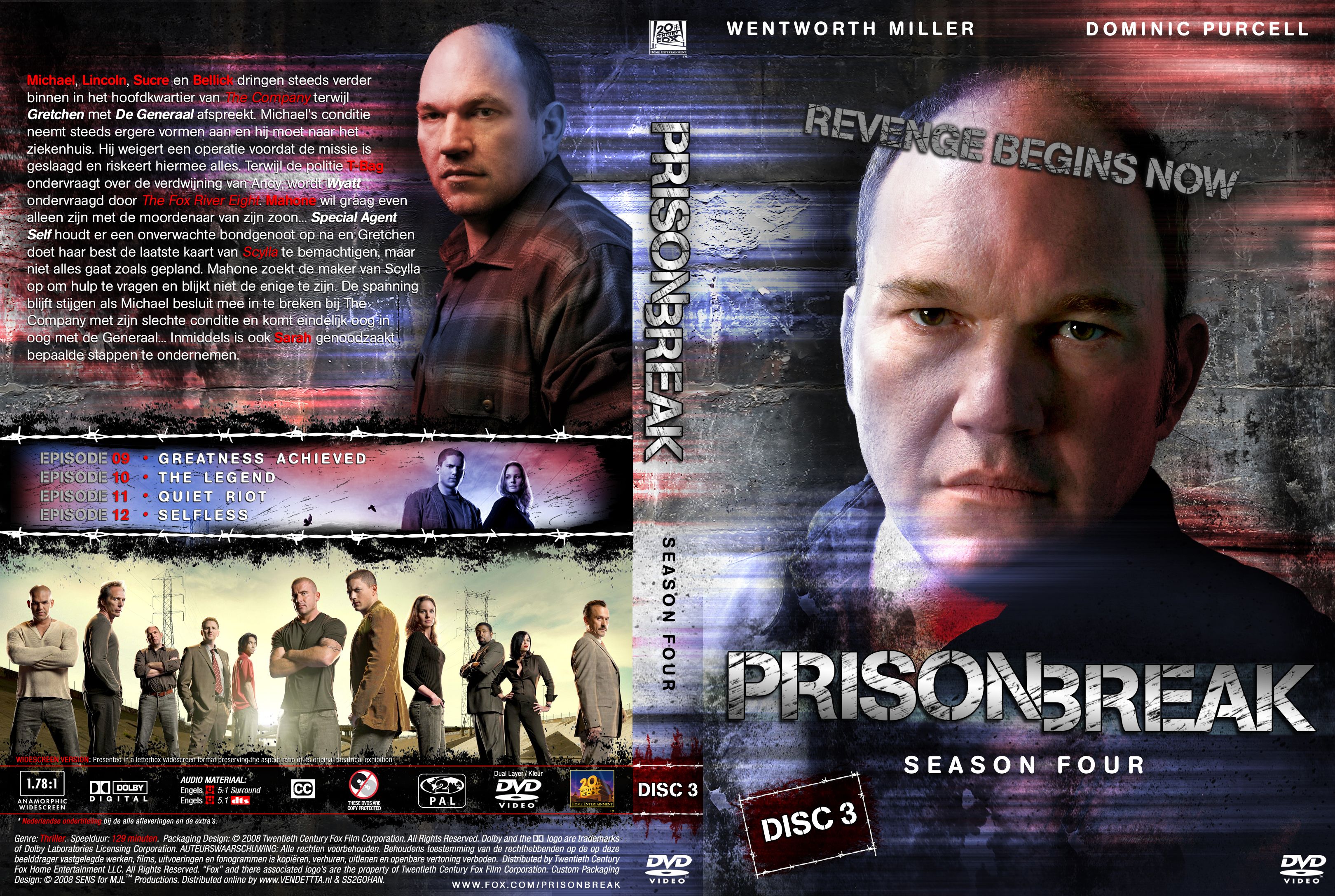 Prison Break Season 04 Vol. 03 DVD NL CUSTOM | DVD Covers | Cover ...