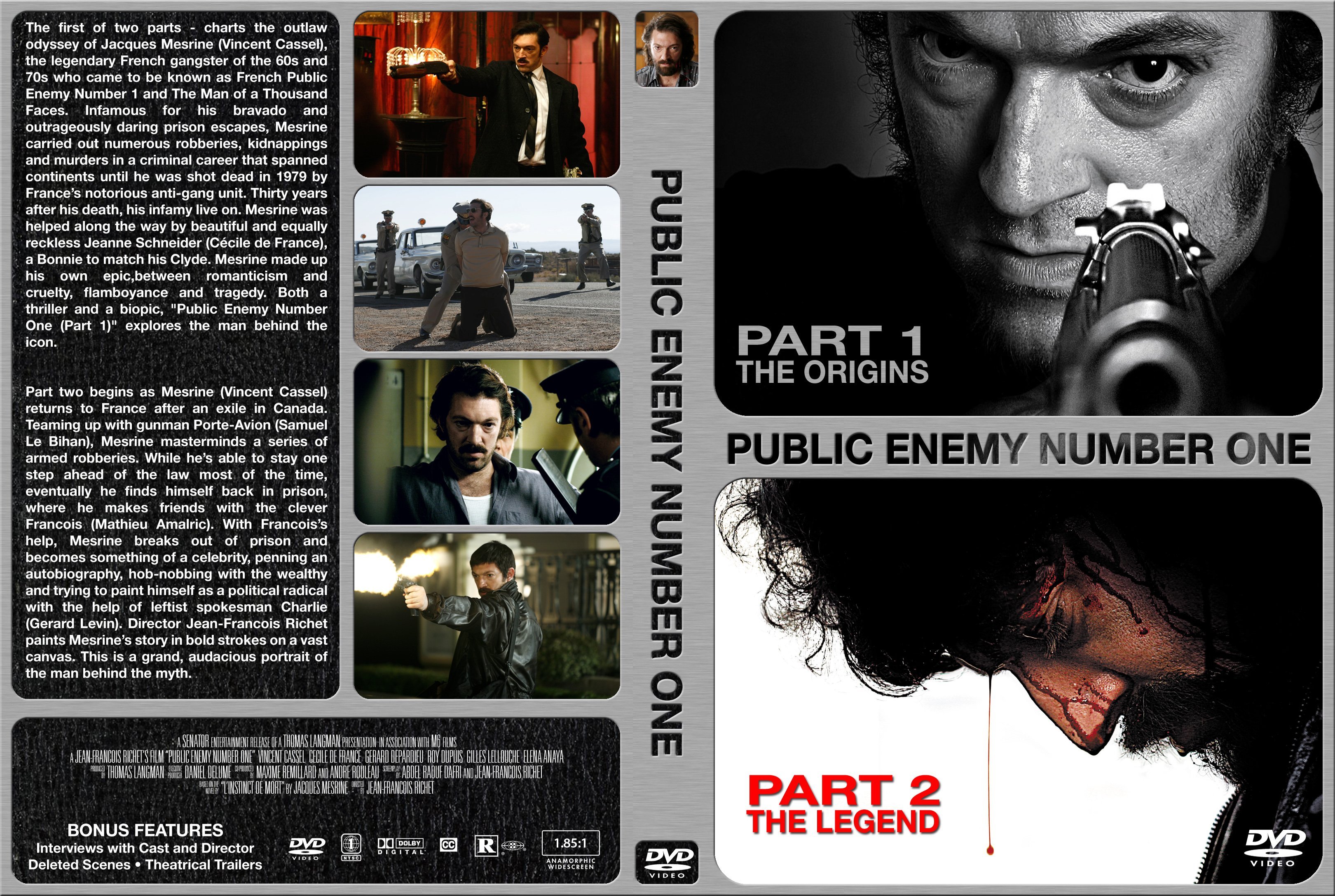 Public Enemy Number One Parts 1 2 R1 | DVD Covers | Cover Century ...