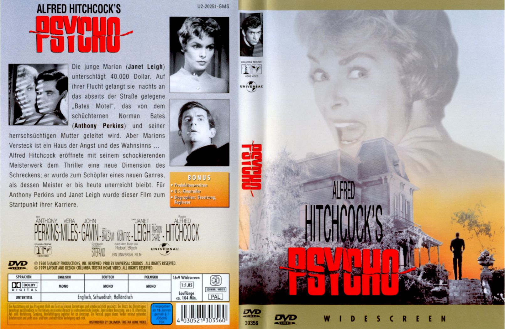 psycho 1 version 1 | DVD Covers | Cover Century | Over 1.000.000 Album ...