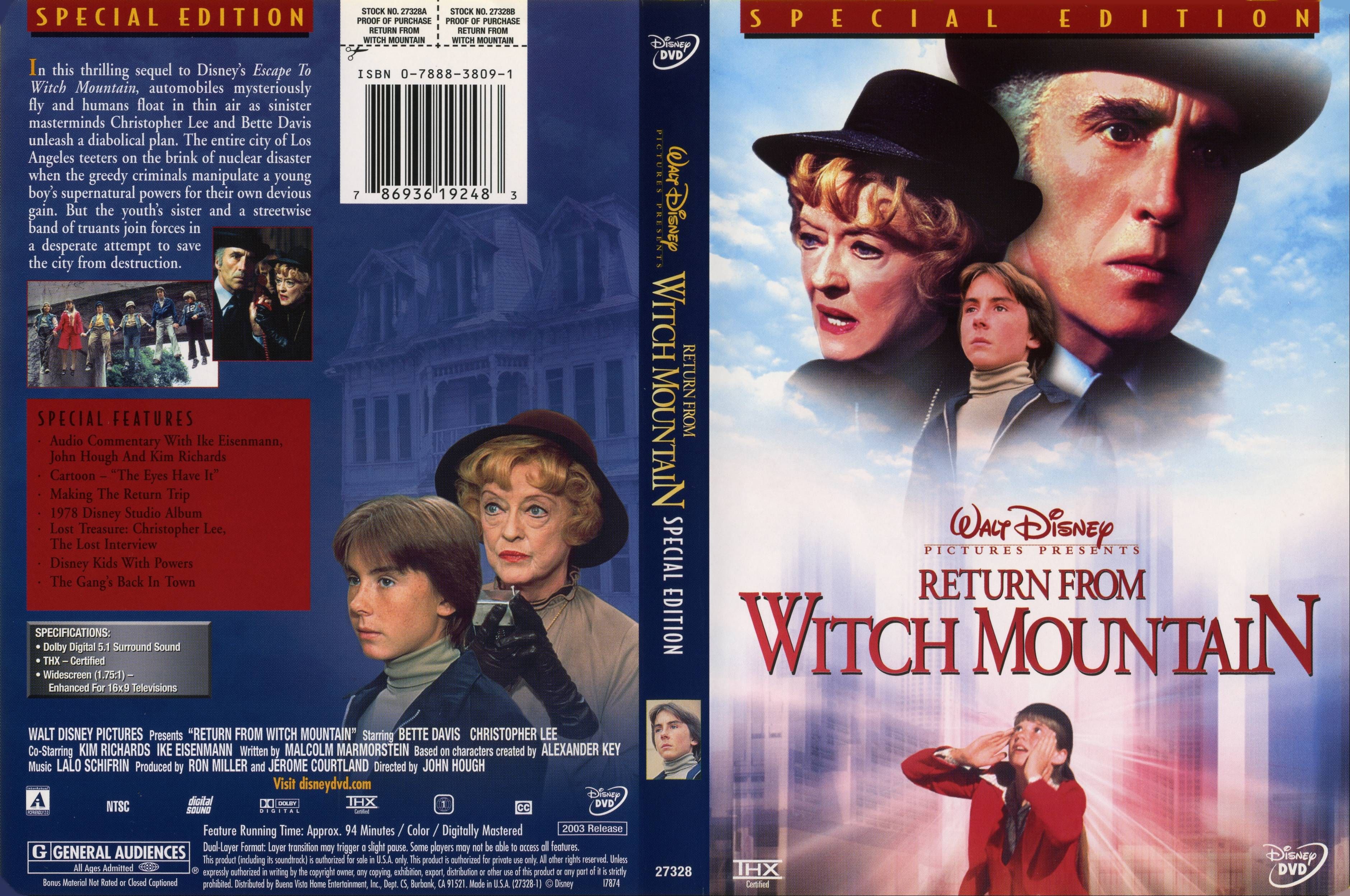 Return From Witch Mountain Special Edition DVD US | DVD Covers | Cover Century | Over 1.000.000 ...
